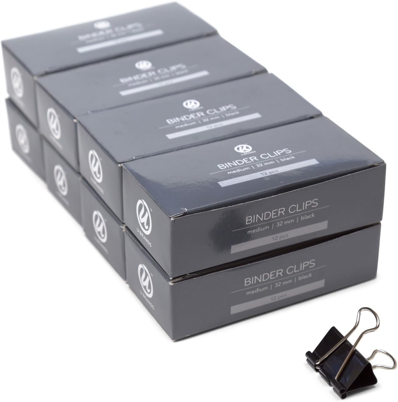 U Brands Binder Clips, Large 2-Inch Width, 1-Inch Paper Holding ...