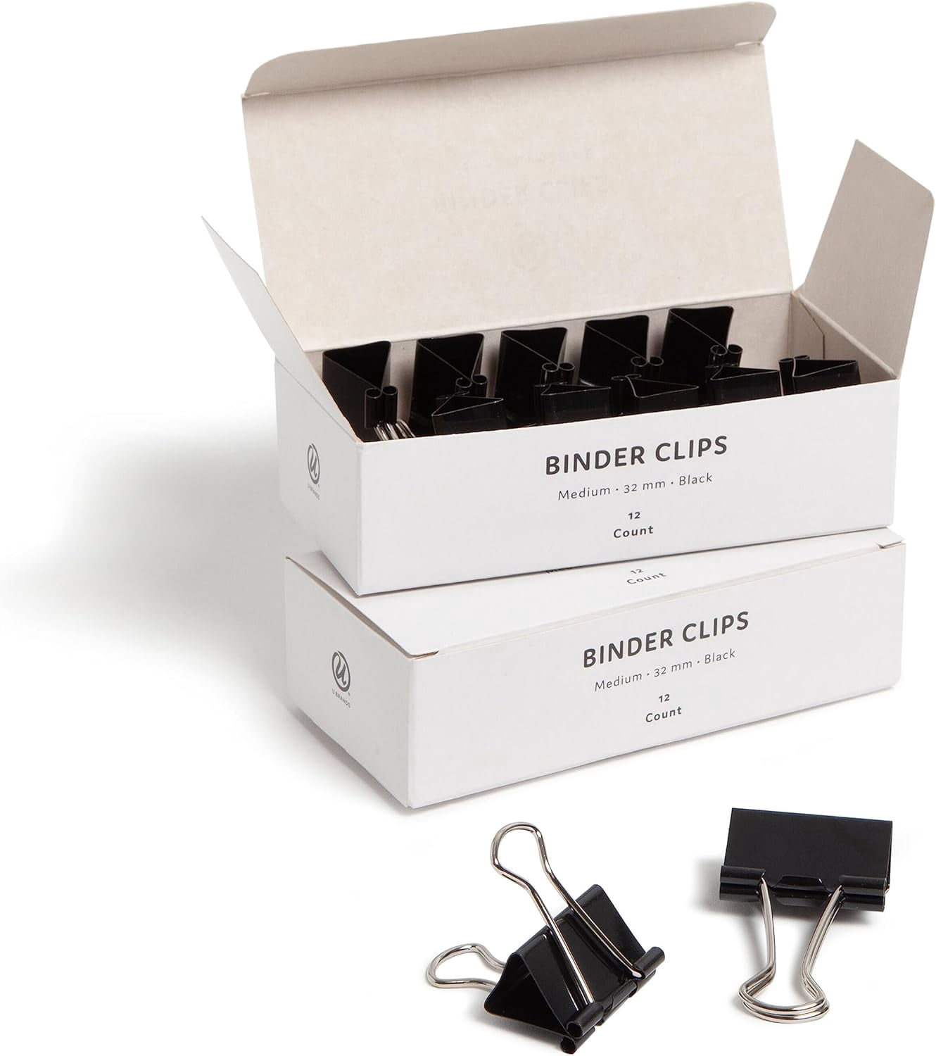 U Brands Binder Clips, Large 2-Inch Width, 1-Inch Paper Holding ...