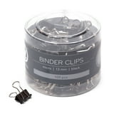 U Brands Binder Clips, Micro 1/2" Capacity, Black and Silver Steel, 100 ...