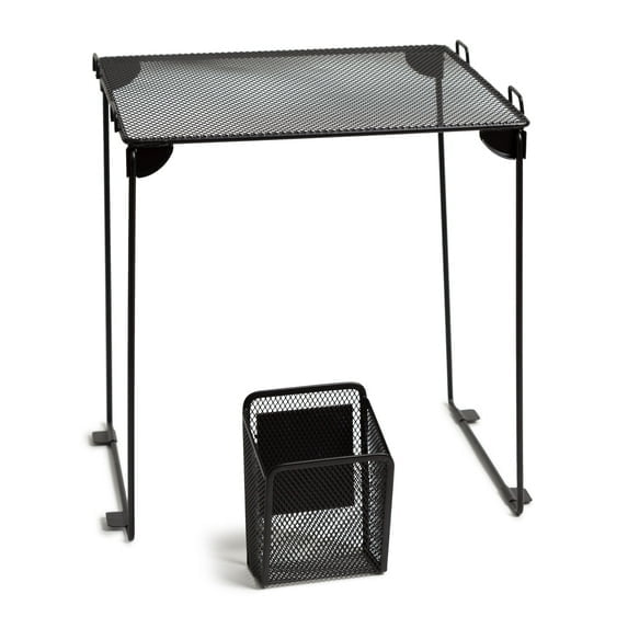 U Brands Black Mesh Locker Organization Kit, Includes Magnetic Cup and ...