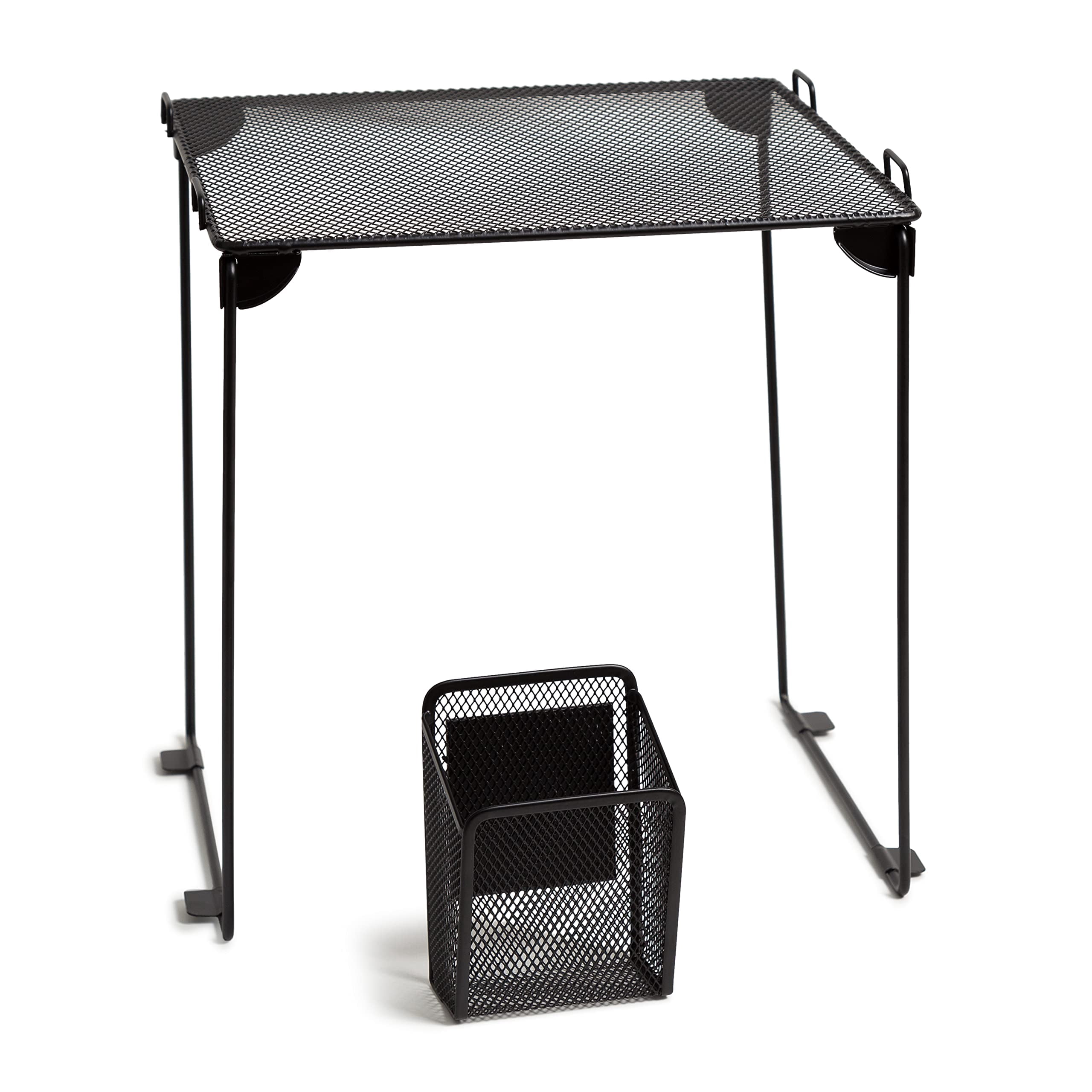 U Brands Black Mesh Locker Organization Kit, Includes Magnetic Cup and ...