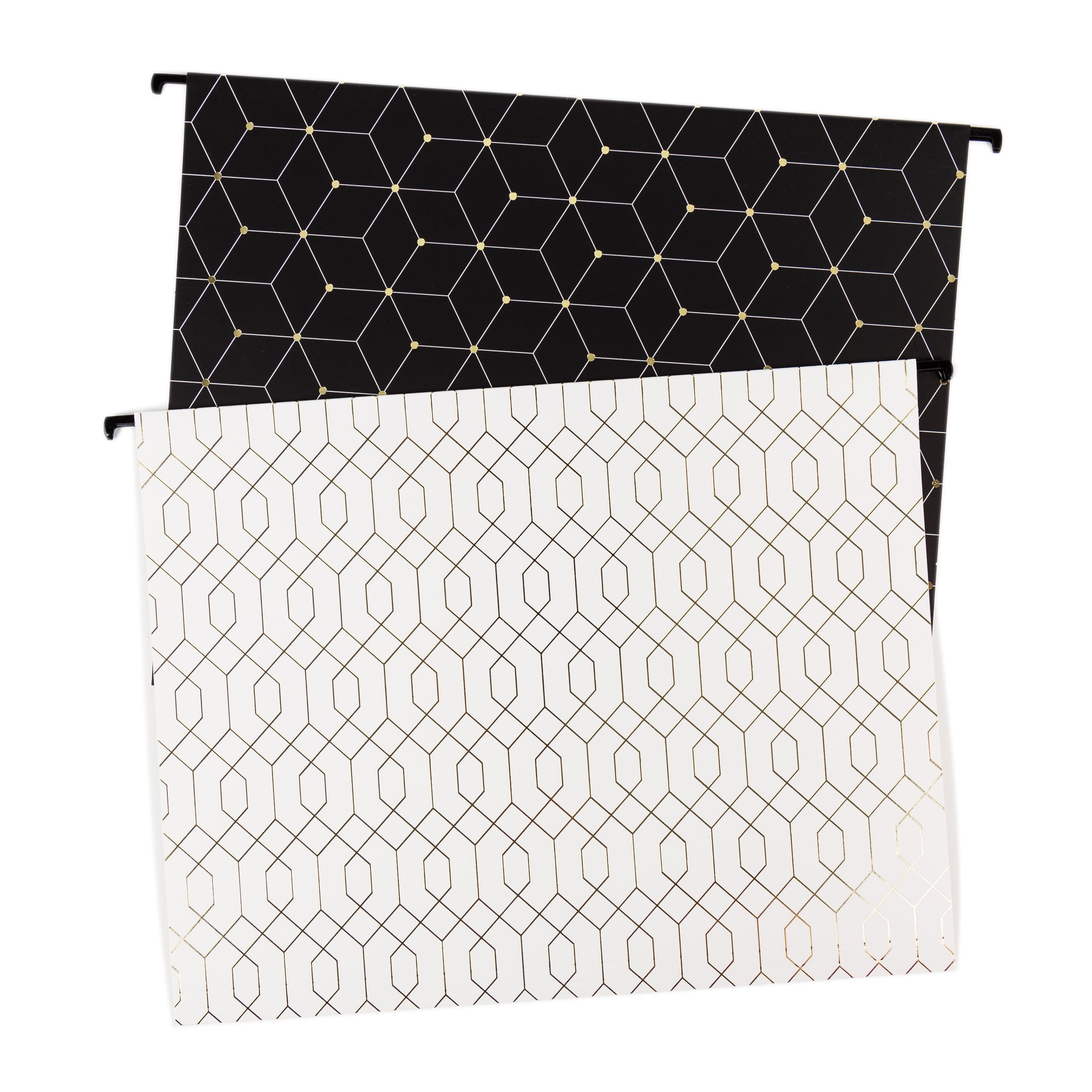 U Brands Classic Hanging File Folders, Letter Size, Black and White ...