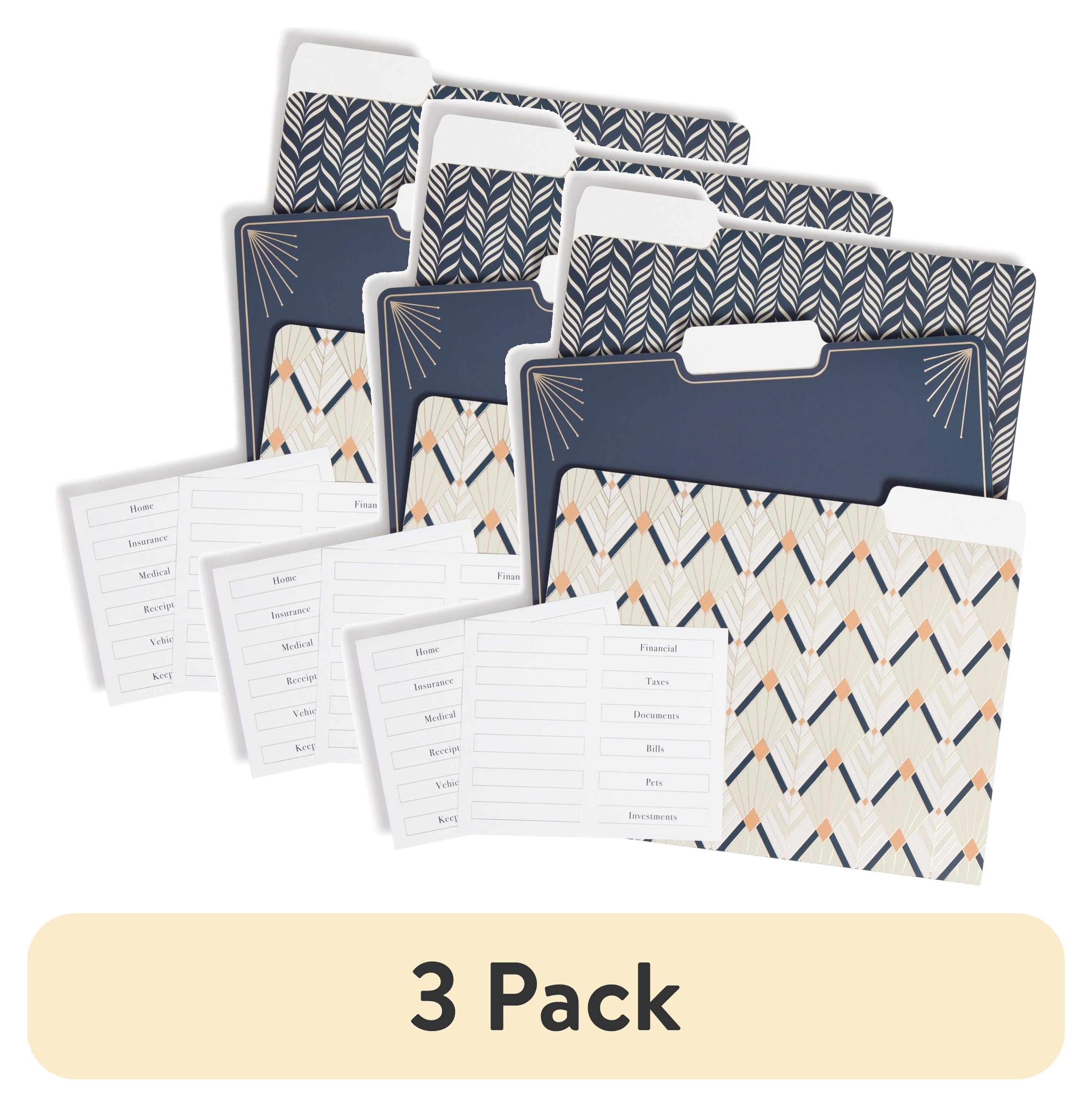 (3 pack) U Brands Fashion File Folders, Set of 9, Art Deco Florals, 1/3 ...