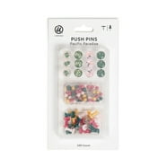 Officemate OIC Transparent Colored Push Pins, Office Supplies Thumb Set ...