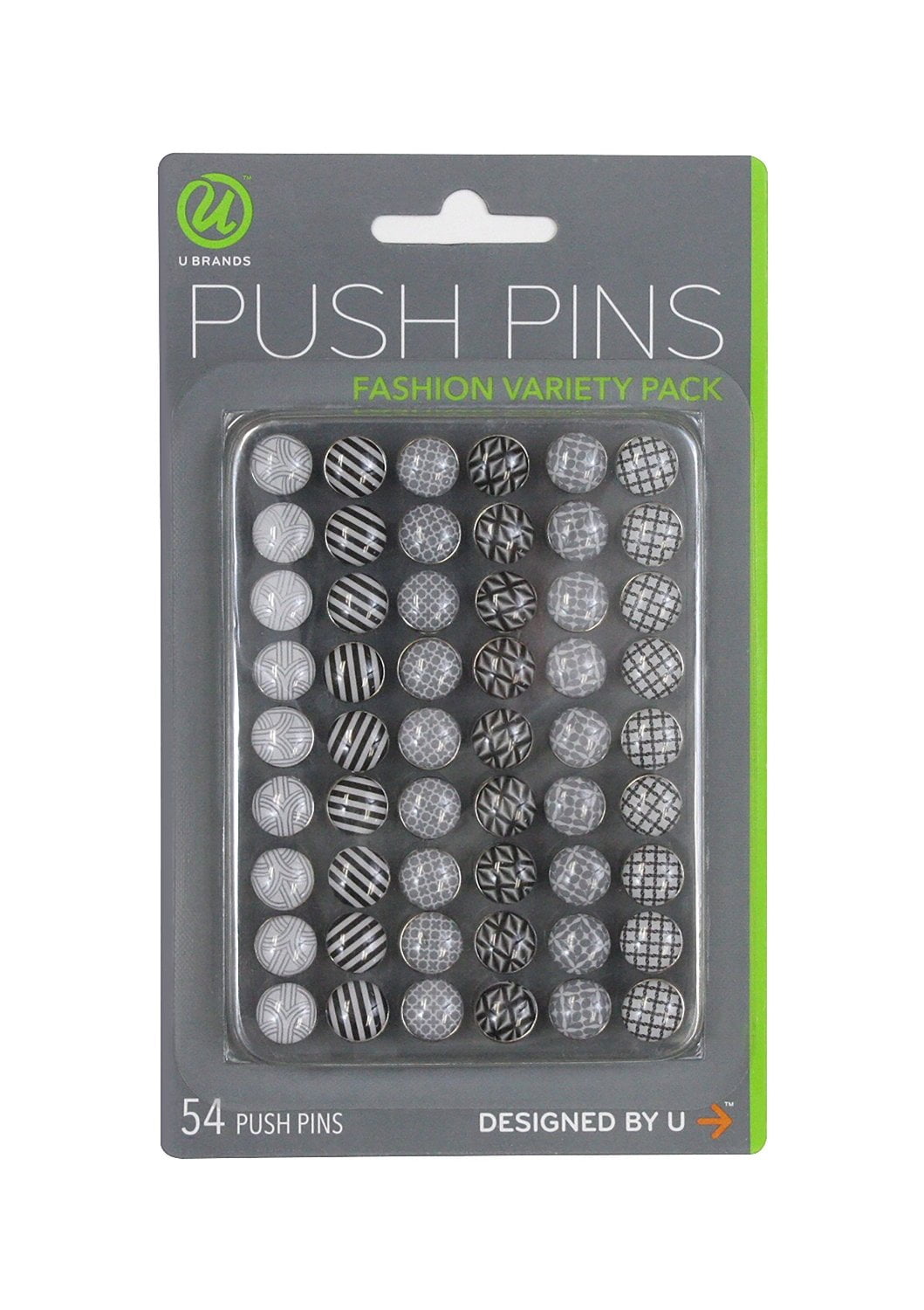 U Brands Fashion Steel Push Pins, Assorted Colors, 54 Ct - Walmart.com