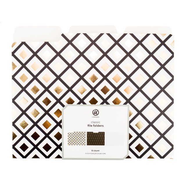 U Brands, File Folders, Classic Assorted Patterns, 6 Count, 3319U - Walmart.com