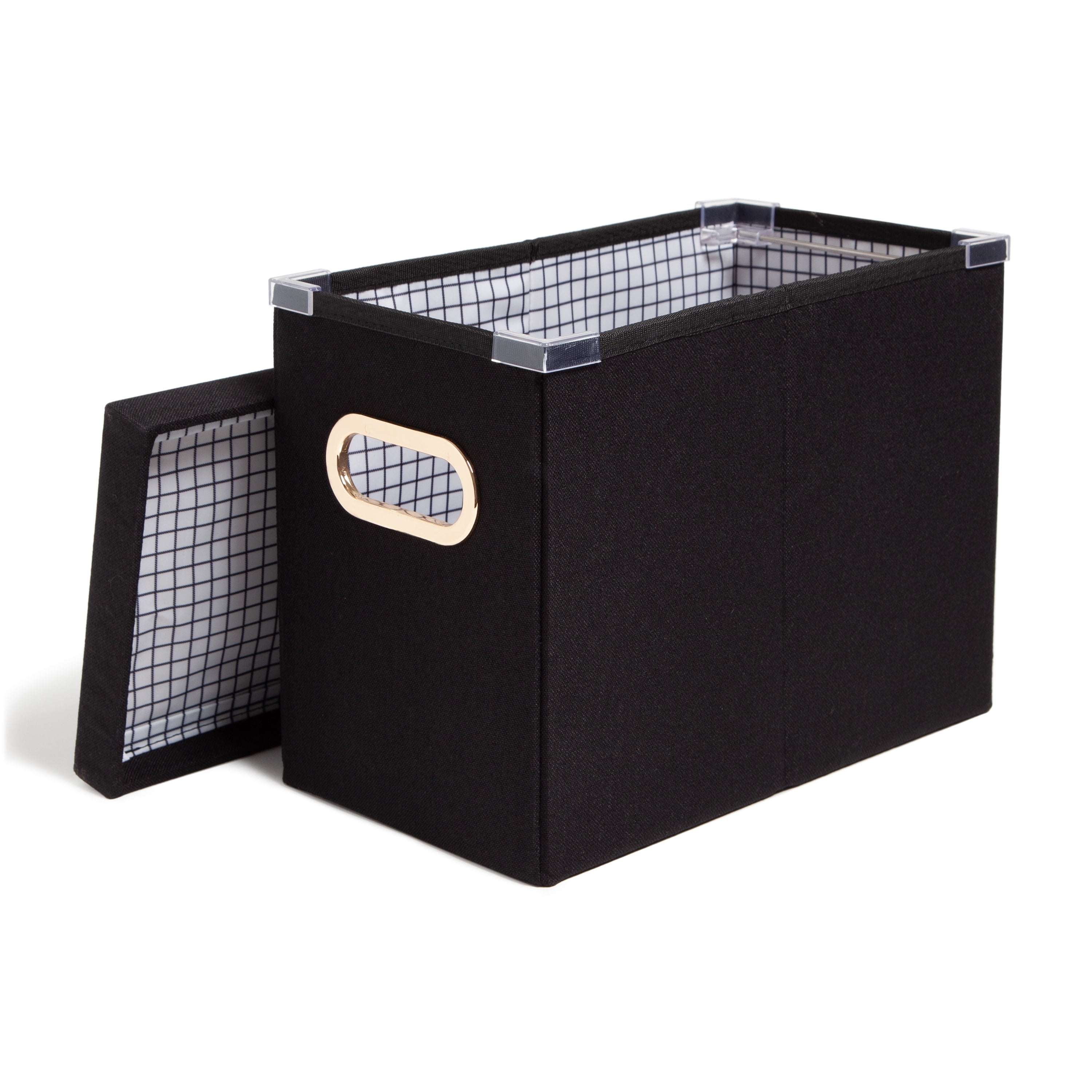 U Brands File Storage Box, 14" x 9.5", Modern Heritage, Collapsible ...
