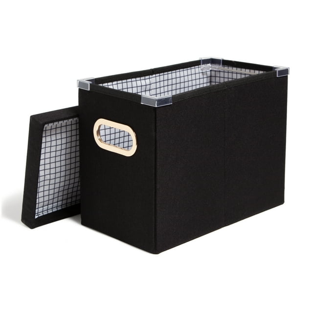 U Brands File Storage Box, 14" x 9.5", Modern Heritage, Collapsible ...