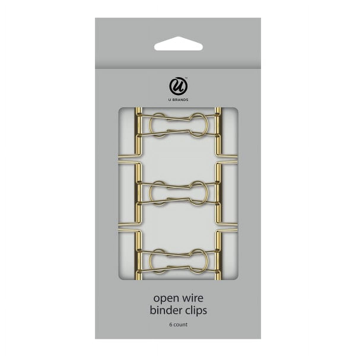 U Brands Gold Binder Clips - Large Wire, Pkg of 6 - Walmart.com