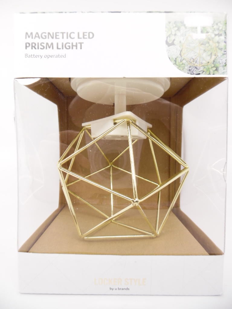 U-Brands Locker Style Magnetic LED Prism Locker Light Battery Operated ...