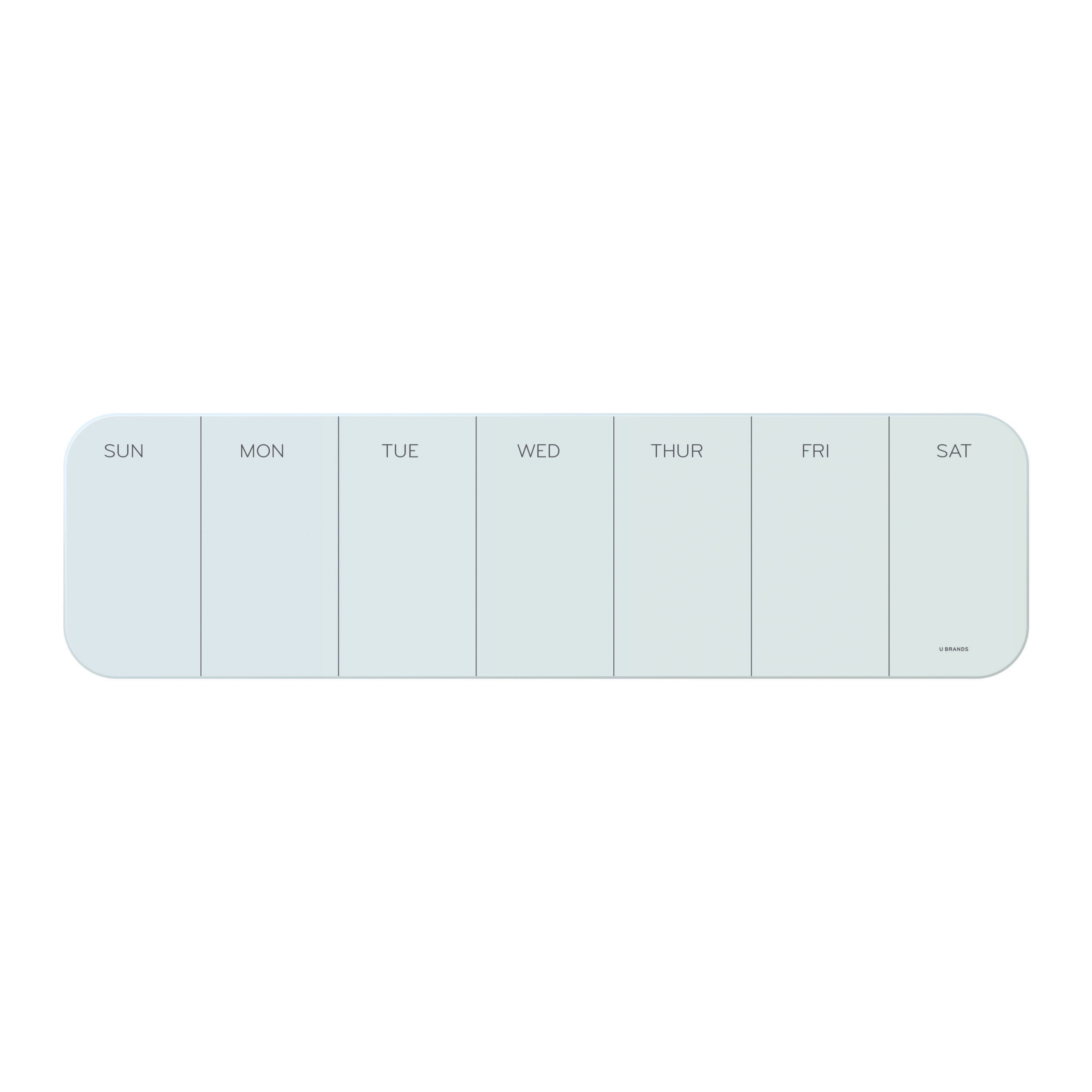 U Brands Magnetic Cubicle/Wall Glass Dry-Erase Weekly Calendar Board ...