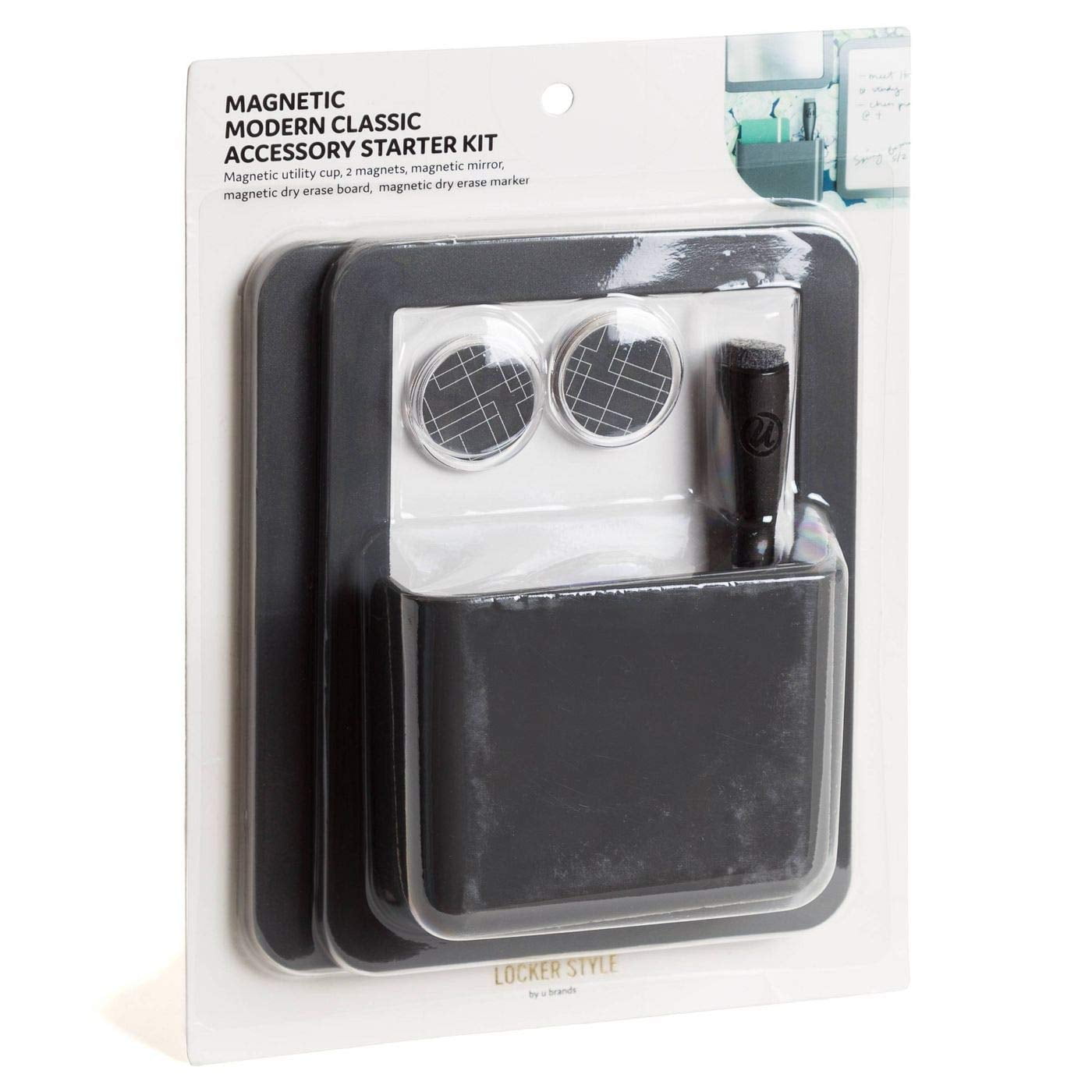 U-Brands Magnetic Locker Accessory Starter Kit - Black - Walmart.com