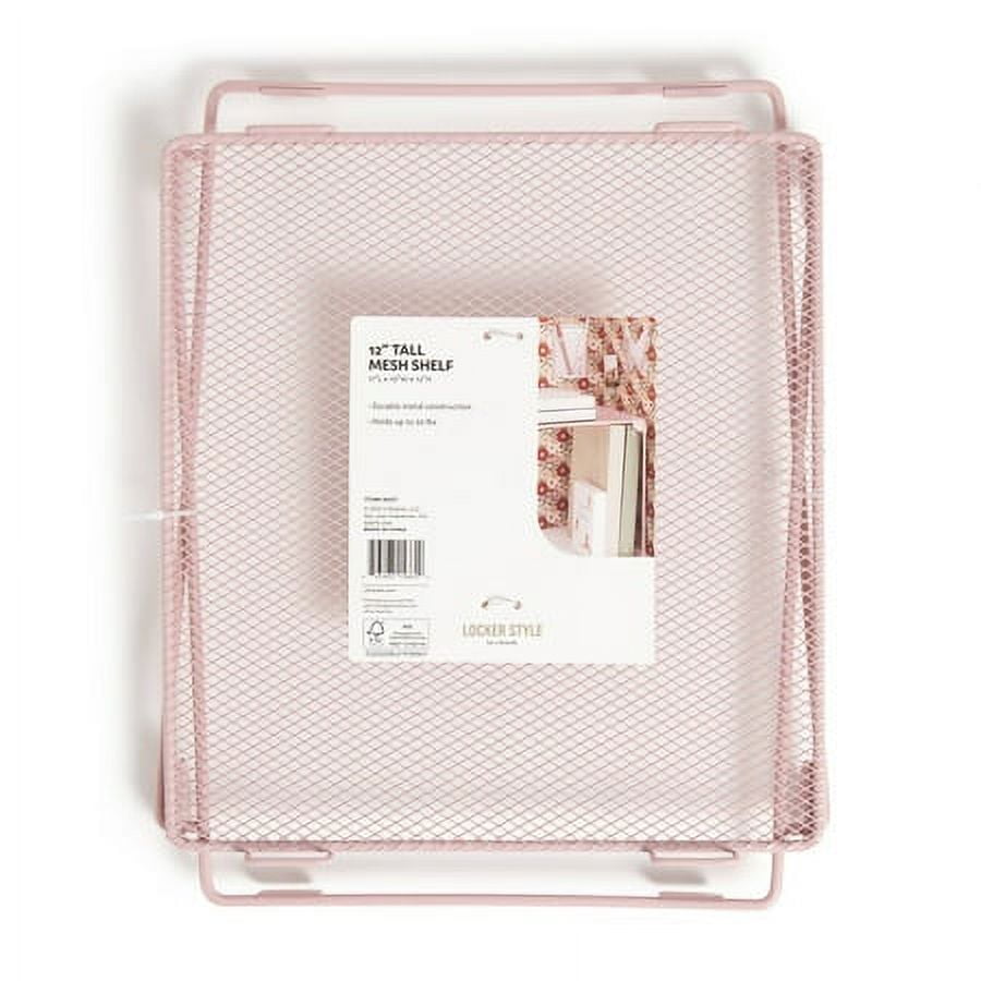U Brands Mesh Locker Shelf Dusty Rose 12" - Walmart.com