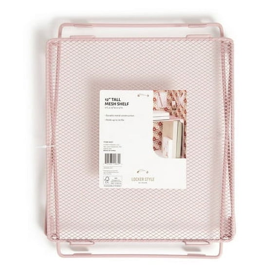 U Brands Mesh Locker Shelf Dusty Rose 12" - Walmart.com