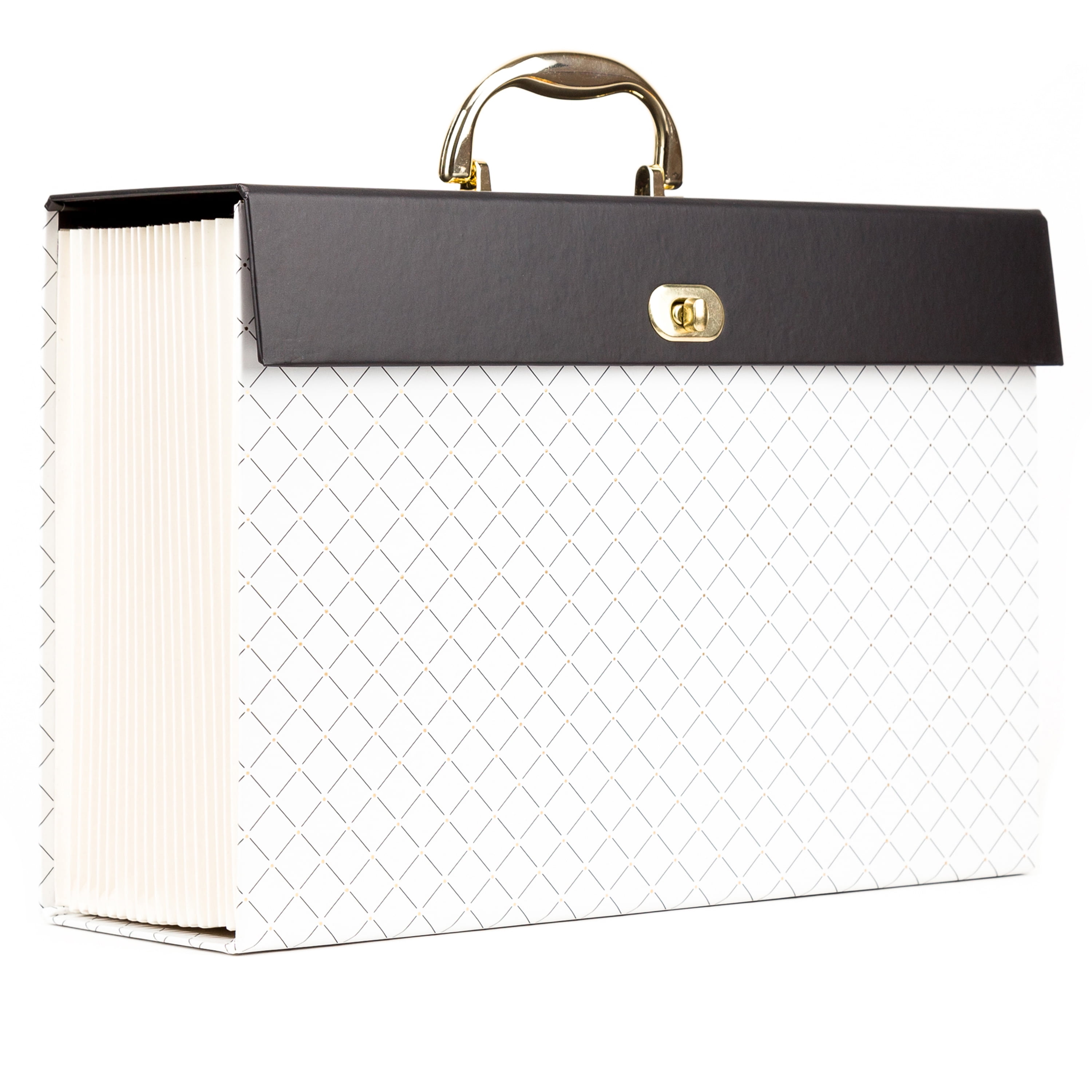 U Brands Modern Noir 19 Pocket, Expanding Letter Size File Folder ...