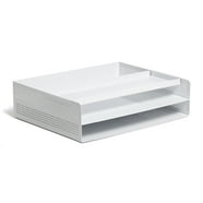 TRU RED Stackable Side Load Letter Tray, White, Office Desk Organizer ...
