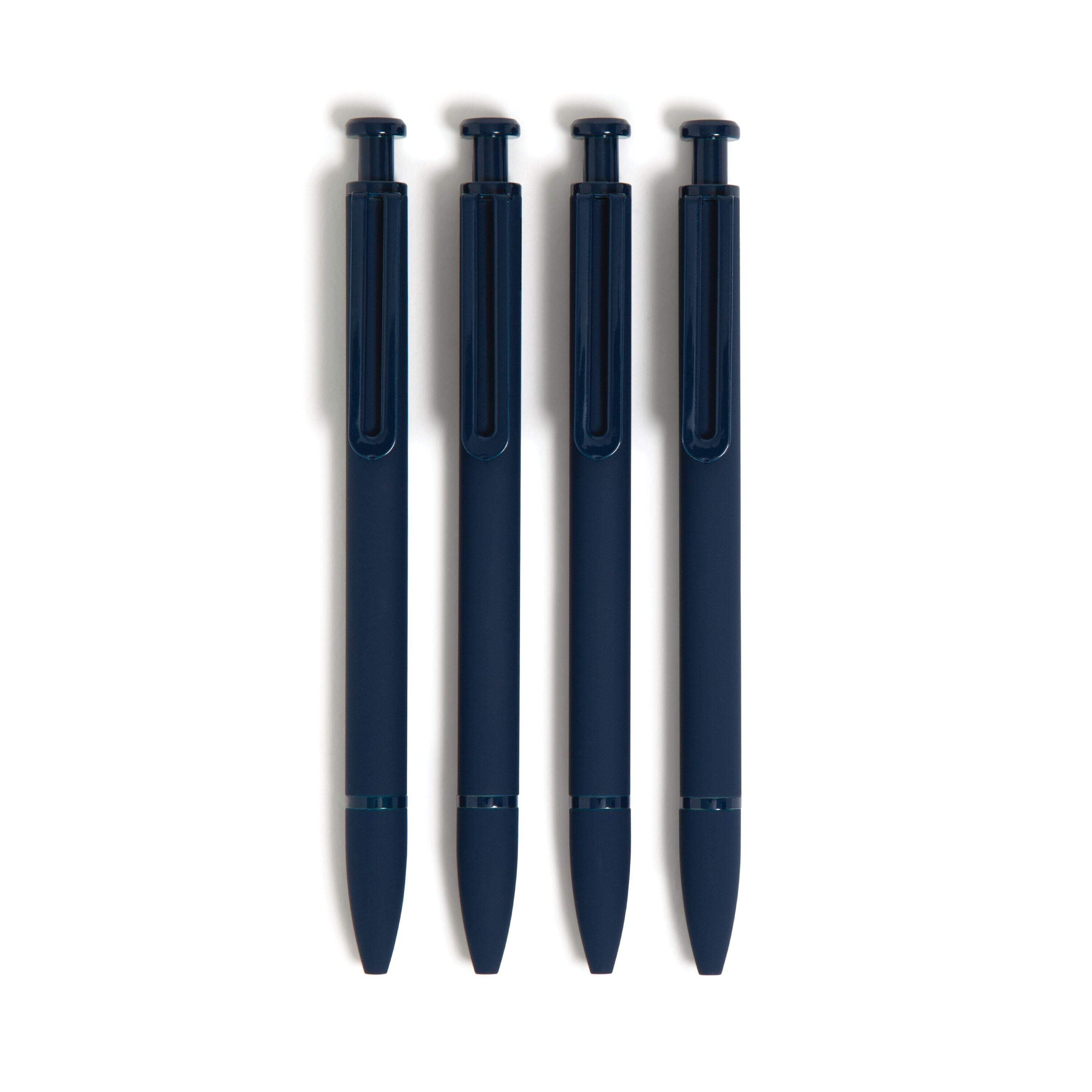 U Brands Monterey Ballpoint Pens, 4 Count, Midnight Blue, Bold (1.0 mm ...
