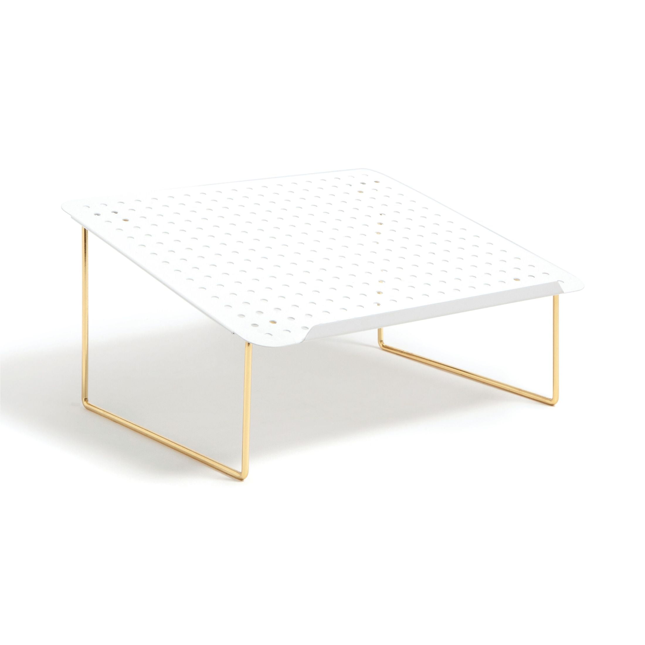 U Brands Perforated Metal Top Laptop Stand, 13 x 11 x 6“, Gold Metal ...