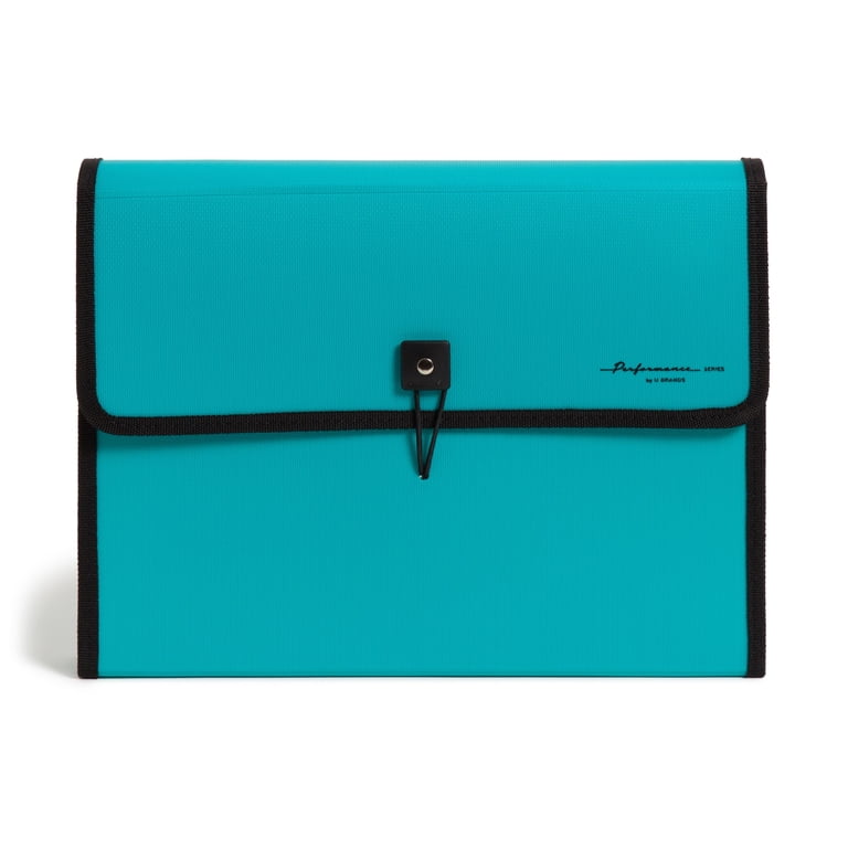 U BRANDS, Performance Poly 13 Pocket Expandable File Folder, Teal ...