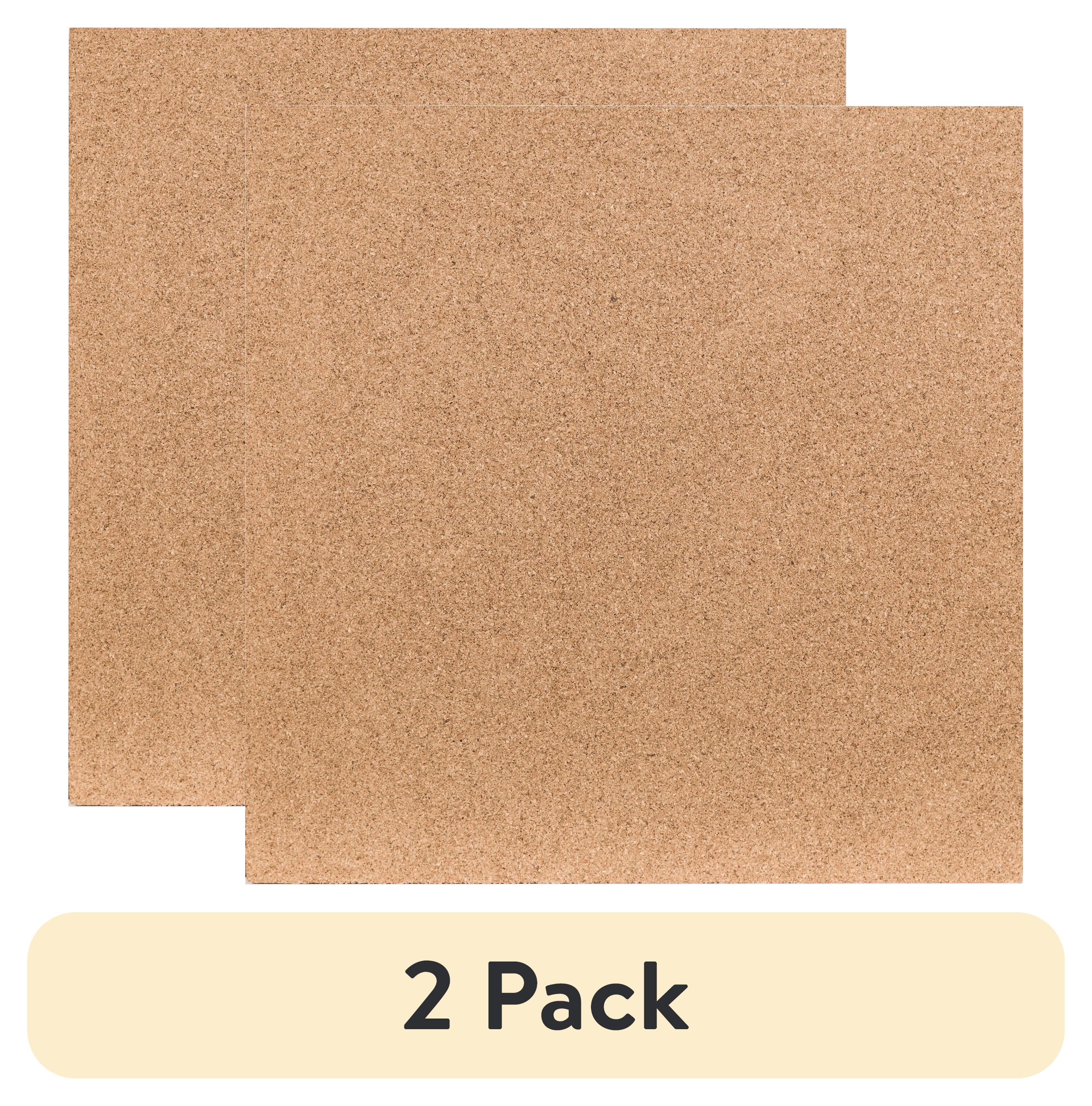 (2 pack) U Brands Square Reversible Cork Tile Bulletin Boards, 12" x 12 ...