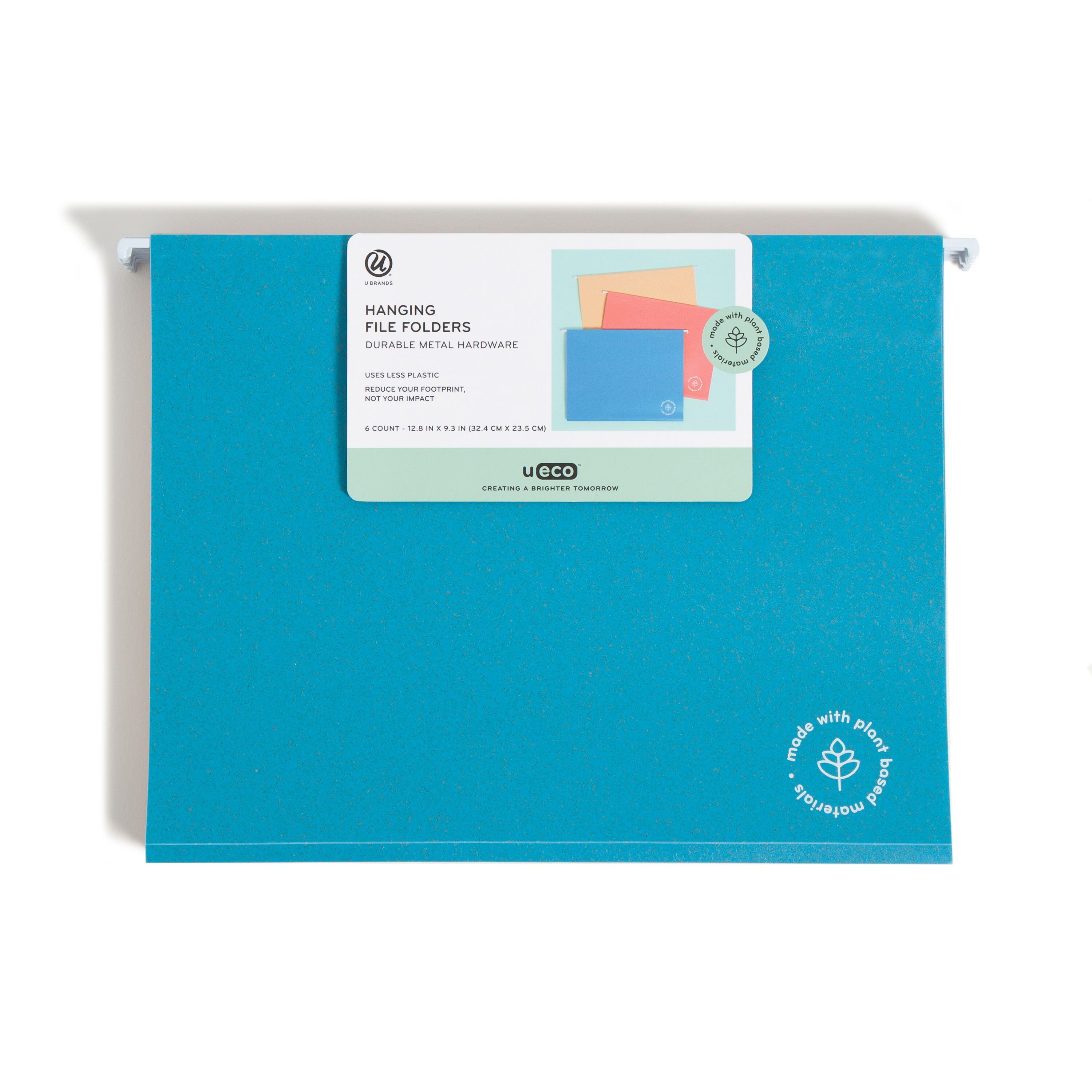 U Brands U Eco Hanging File Folders, 6 Count, Assorted Colors, 12.76 x ...