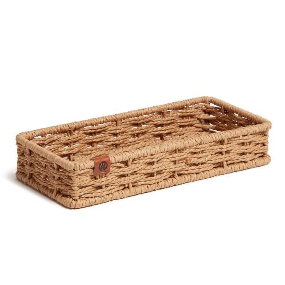 U Brands Woven Catch-All Tray - 1 Compartment(s) - Sturdy - Brown - 1 ...
