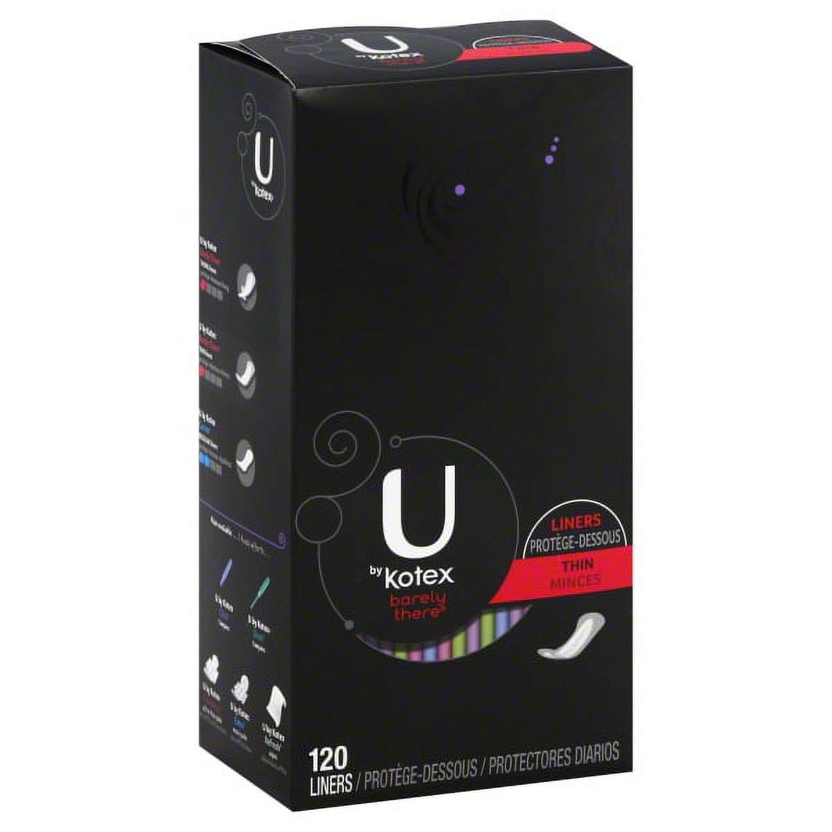 U By Kotex Barely There Pantiliners 120 HSA/FSA Eligible - Walmart.com