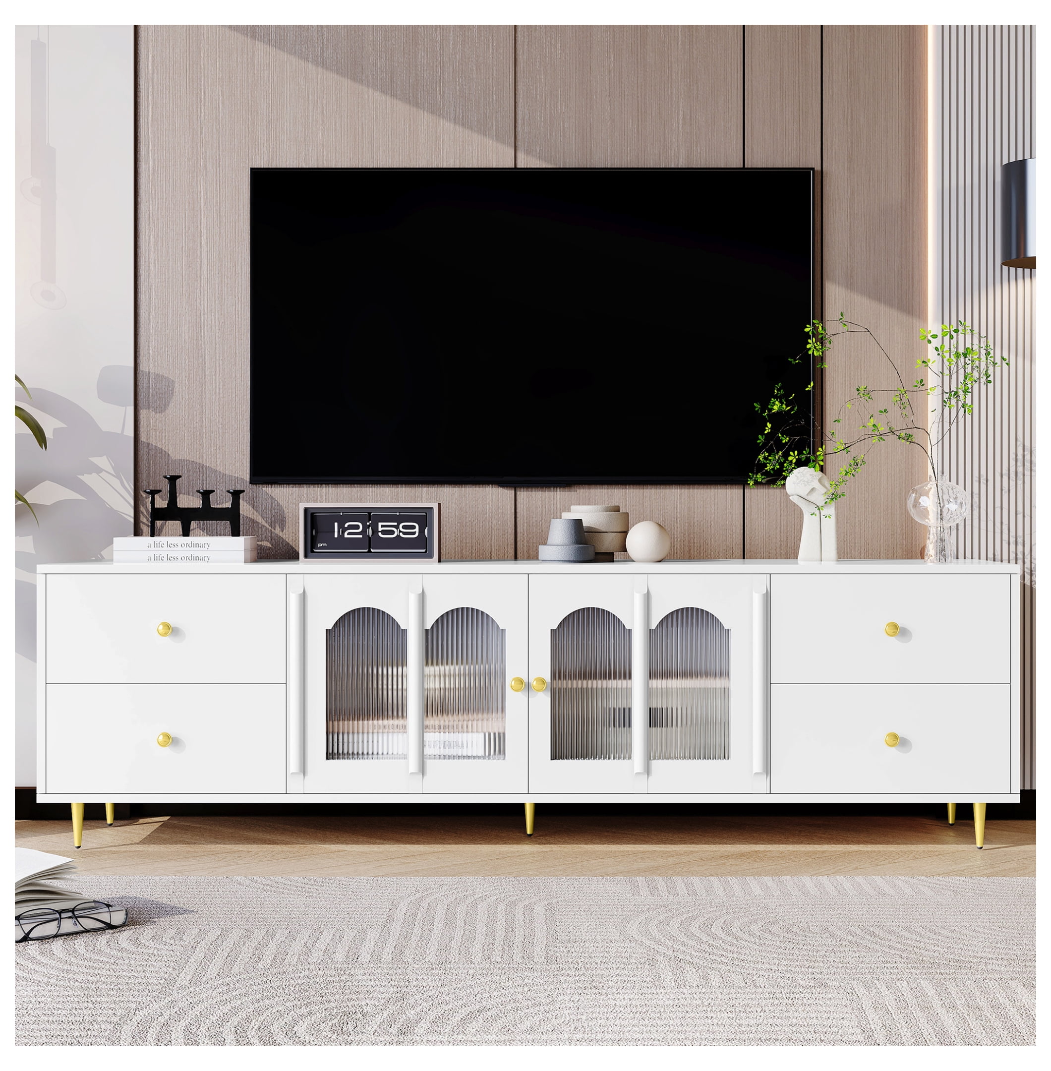 U-Can 70.9'' Modern TV Stand for TVs up to 75 Inches, Entertainment ...