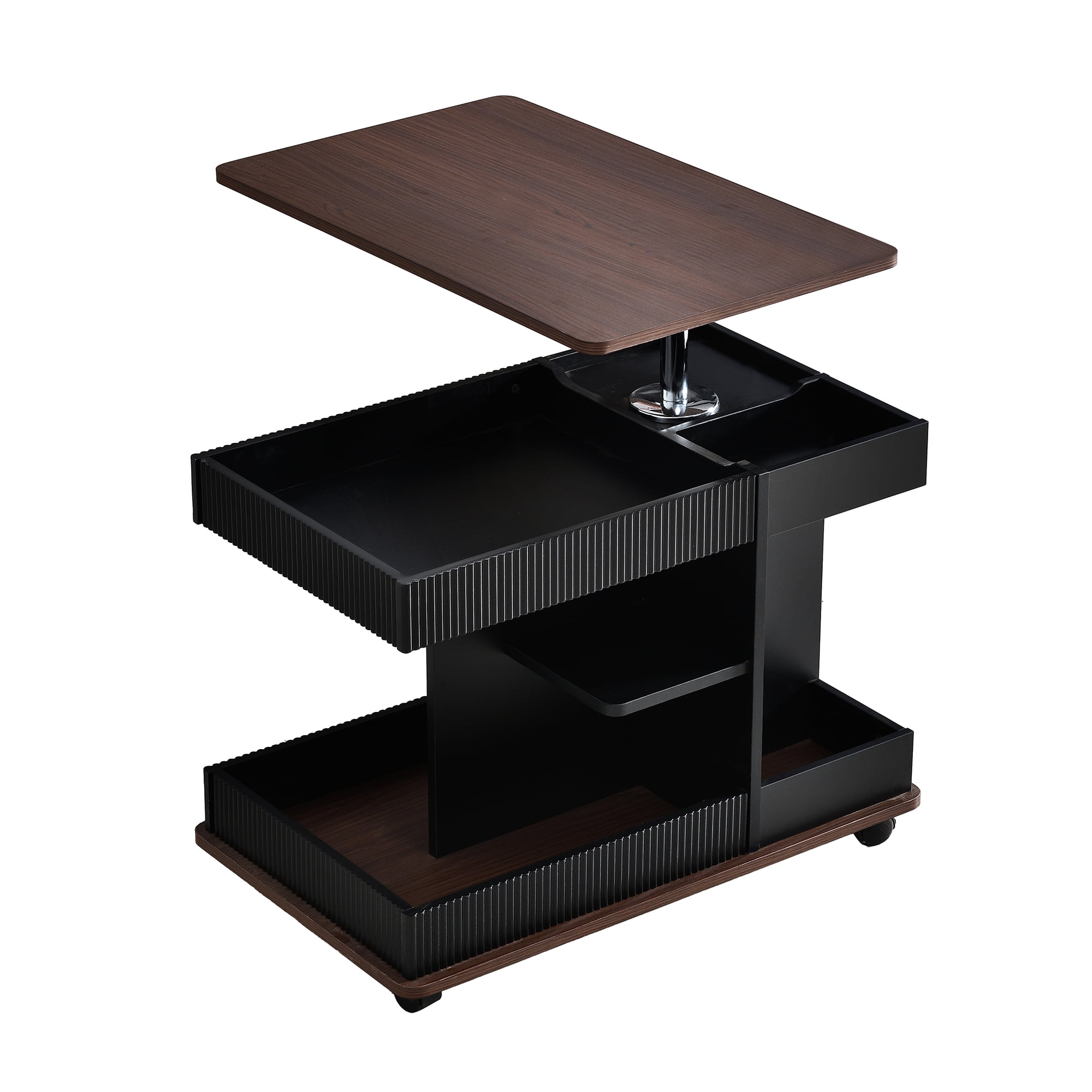 U-Can Adjustable End Table with Wheels, Modern Multifunctional Sofa ...