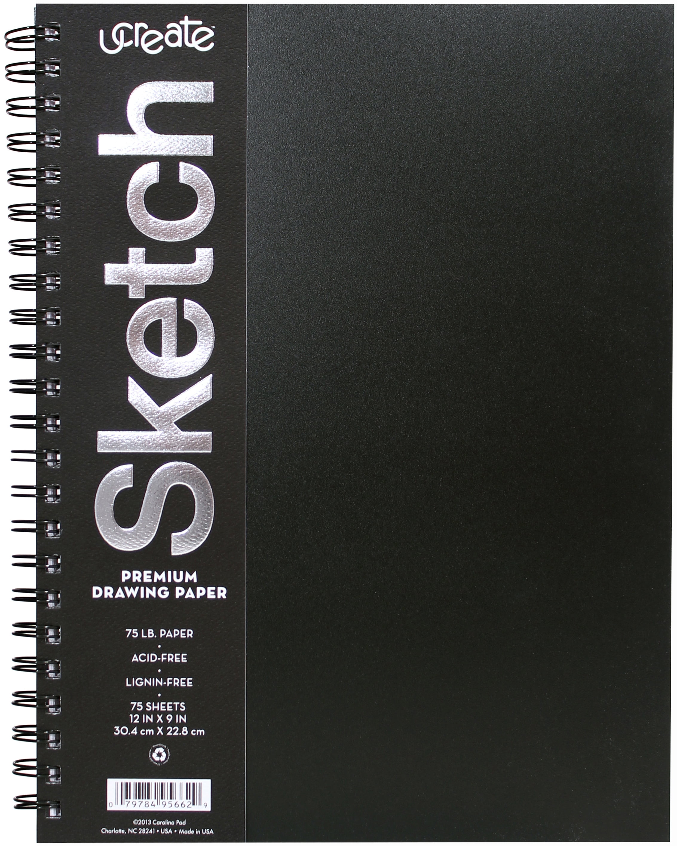 U-Create Sketch Book - Premium Drawing Paper 12"X19"-75 Sheets ...