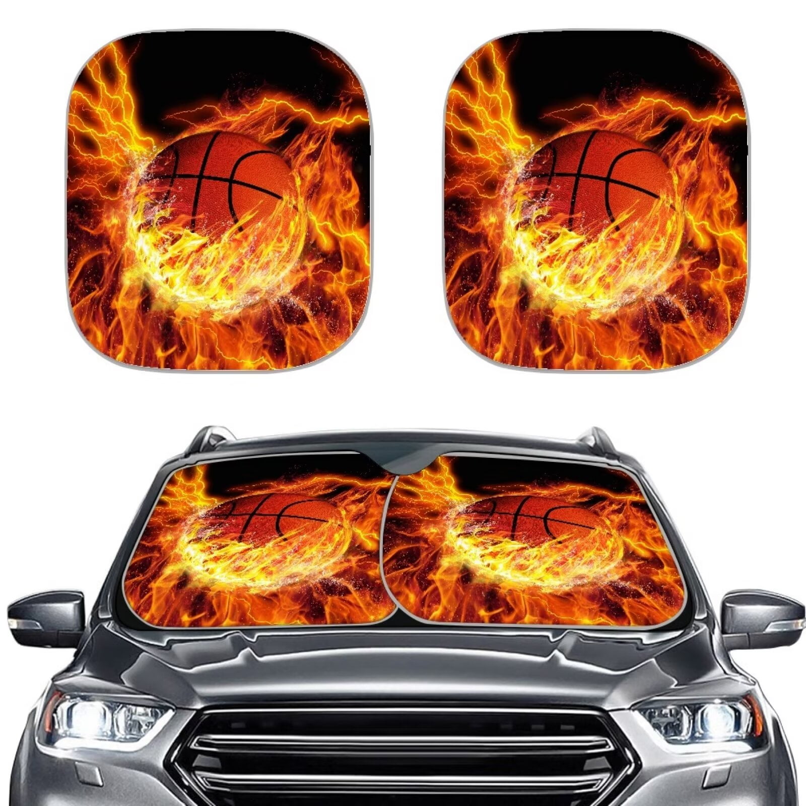 FOR U DESIGNS 2 Pieces Foldable Car Windshield Shades for SUV ...