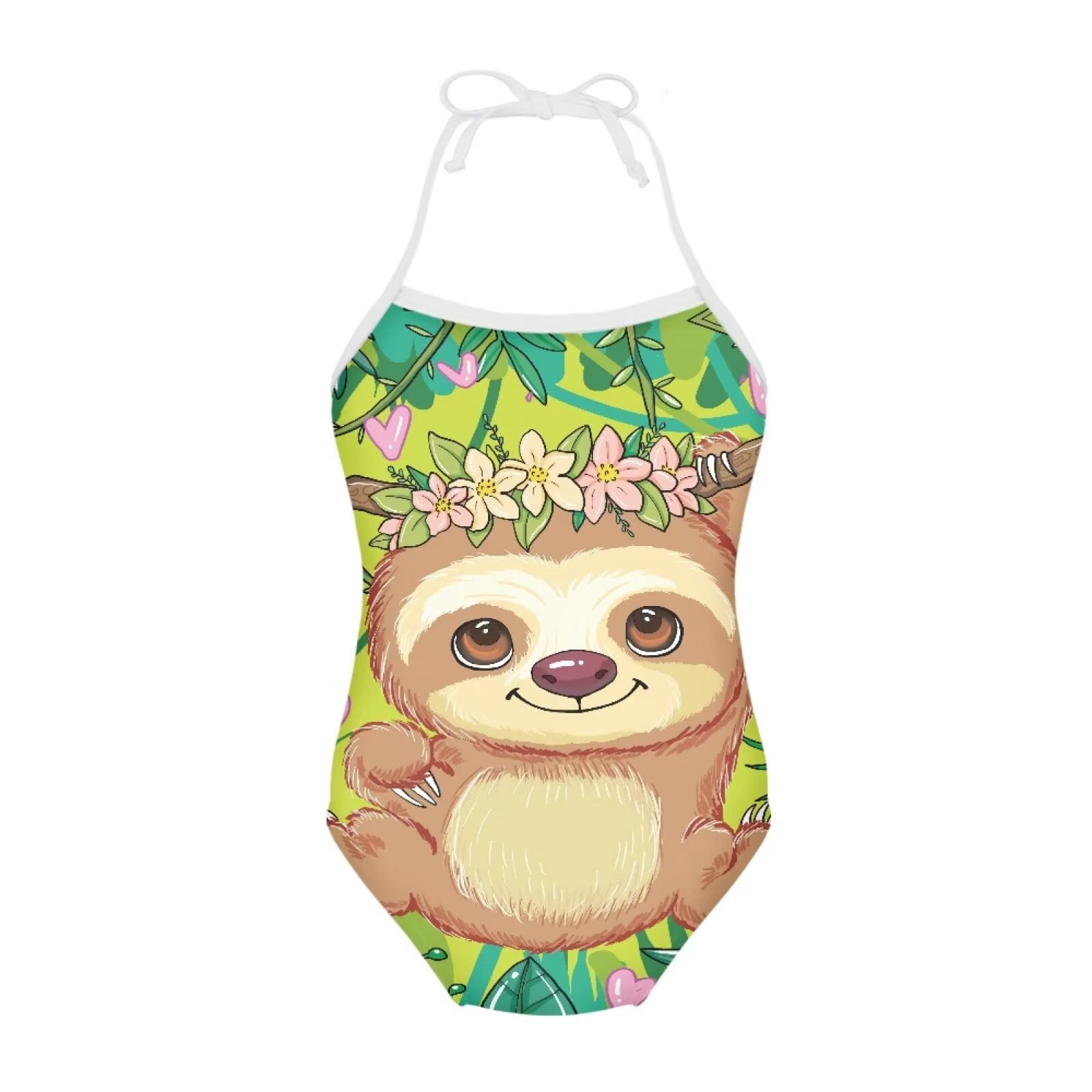 FOR U DESIGNS Adorable Toodler Girl Swimsuits Cartoon Solth Halter Neck ...