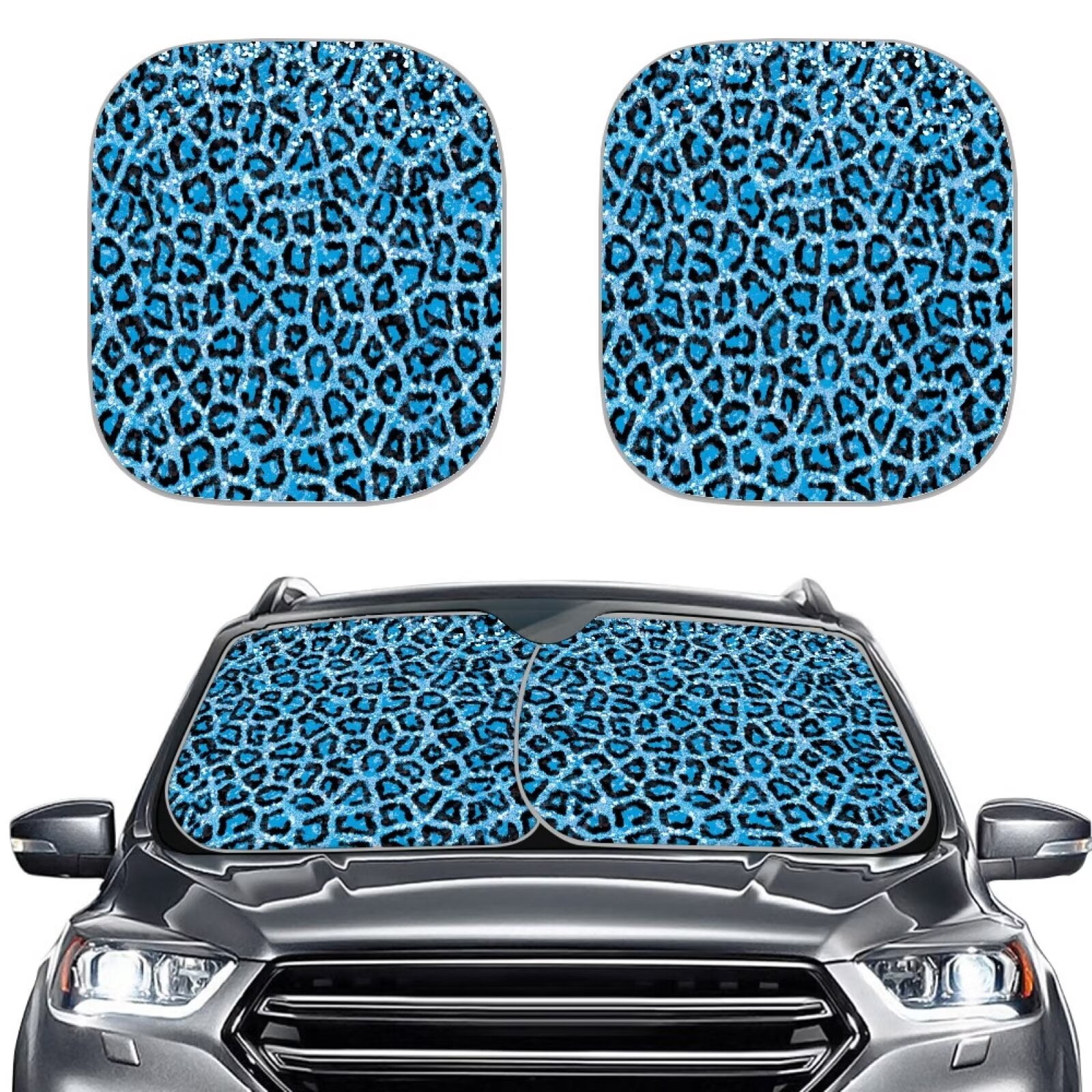 FOR U DESIGNS Anti-Dirty Car Window Shades for Truck Sedan SUV Blue ...