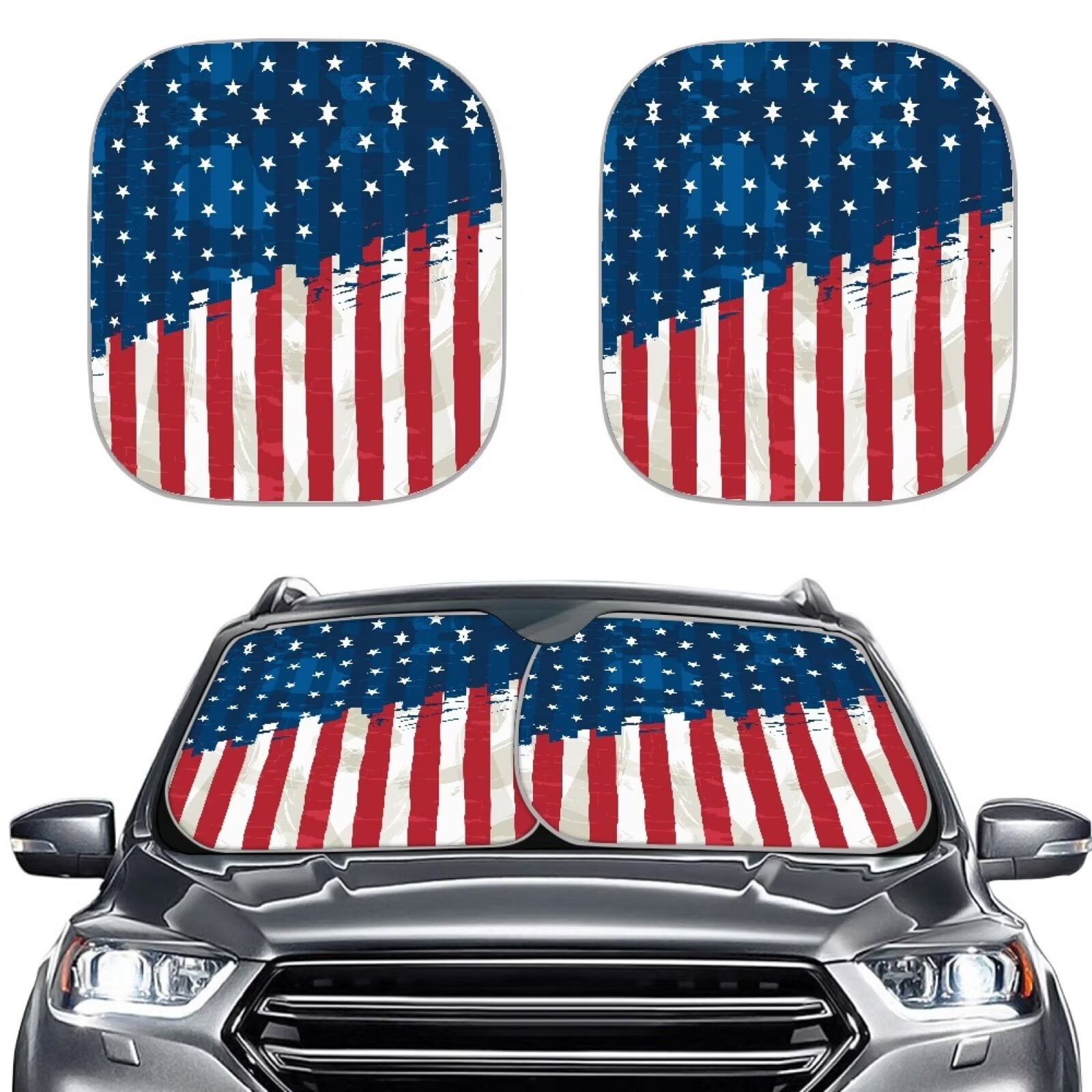 FOR U DESIGNS Anti-Dirty Car Window Sunshade for SUV Van Truck American ...