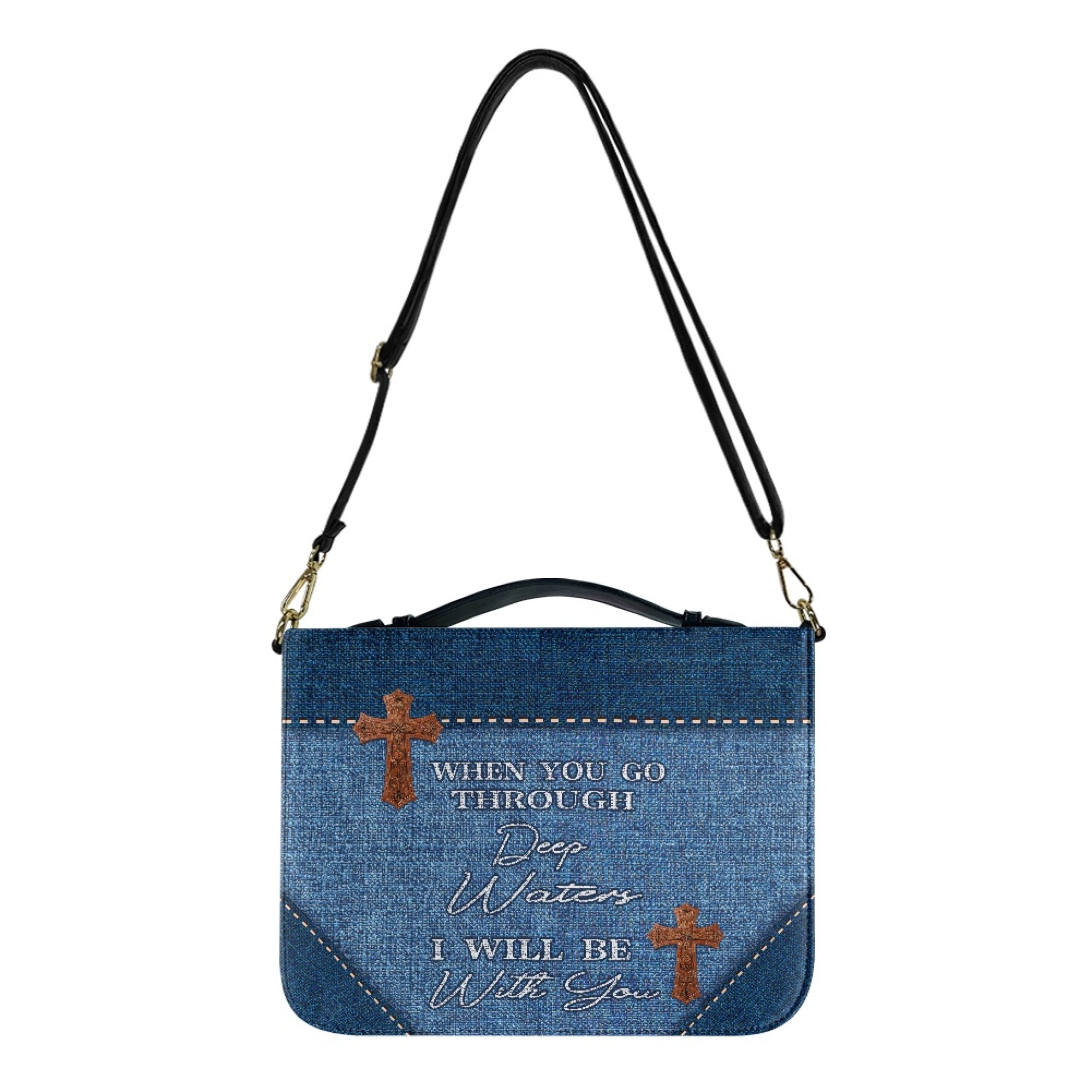 FOR U DESIGNS Blue Cross Bible Cover Case for Women Size X-Large ...