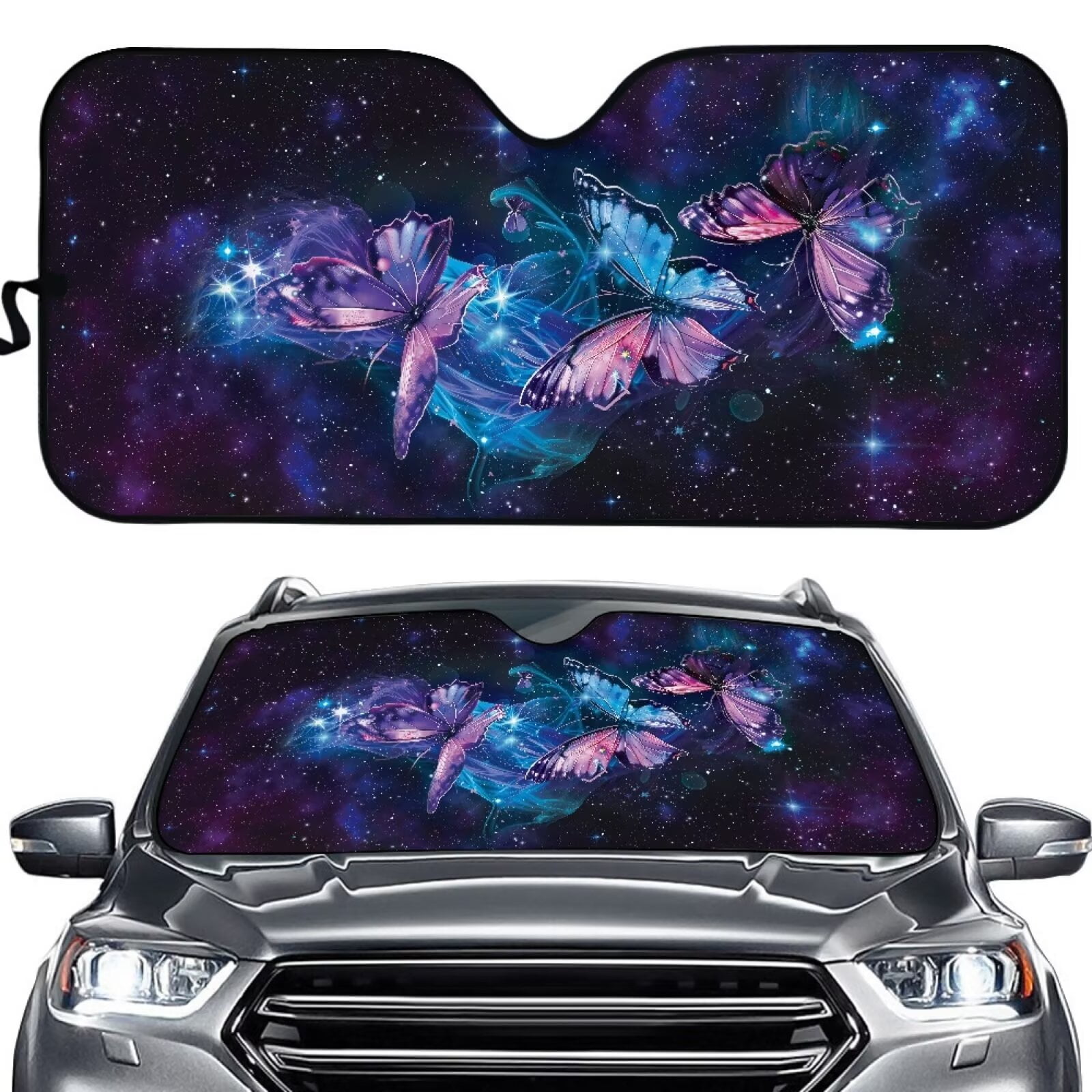 FOR U DESIGNS Butterfly Car Sun Shade Windshield Galaxy Automobile ...