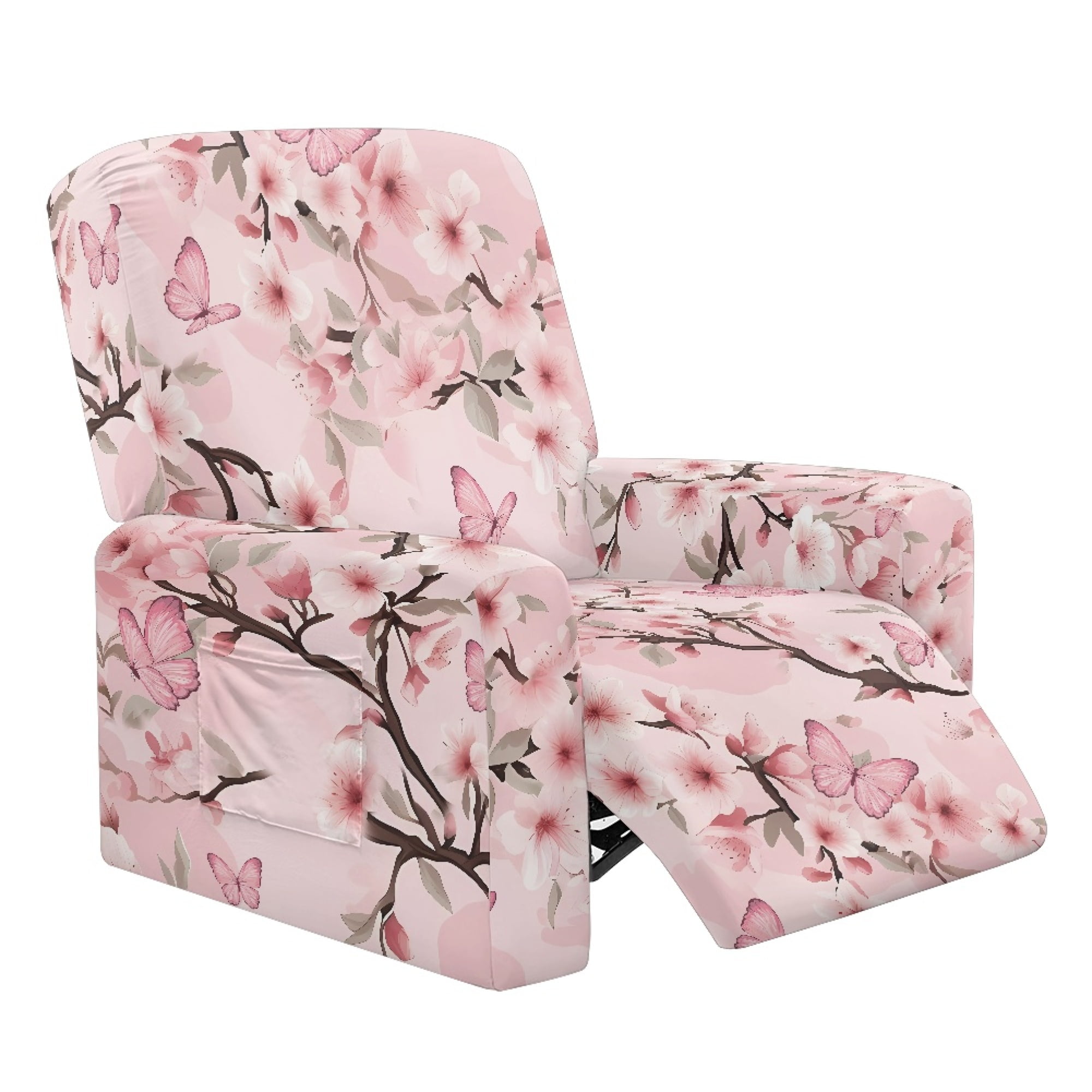 FOR U DESIGNS Butterfly Cherry Blossom Pattern Recliner Chair Covers ...