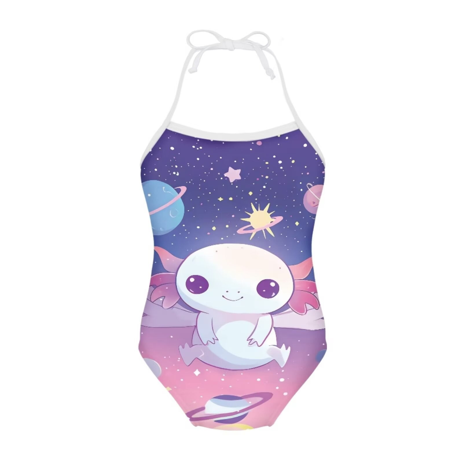 FOR U DESIGNS Cartoon Axolotl Toddler Kids Bathing Suit Girls Swimming ...