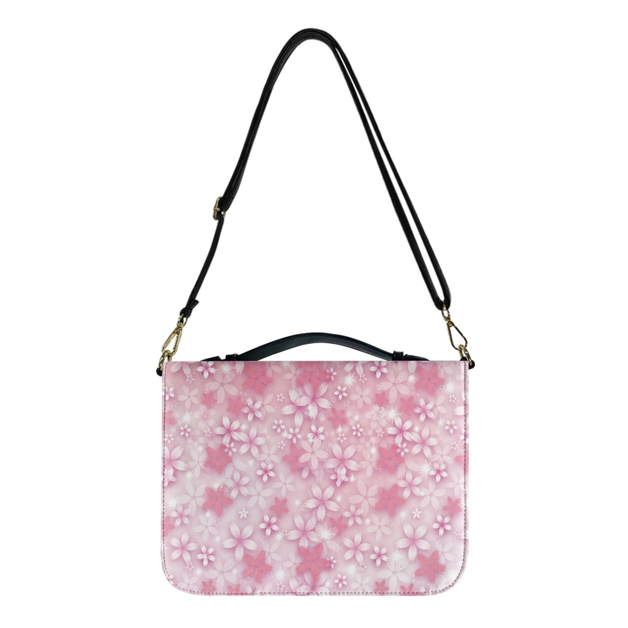 FOR U DESIGNS Cherry Blossom Bible Cover Case with Shoulder Strap PU ...