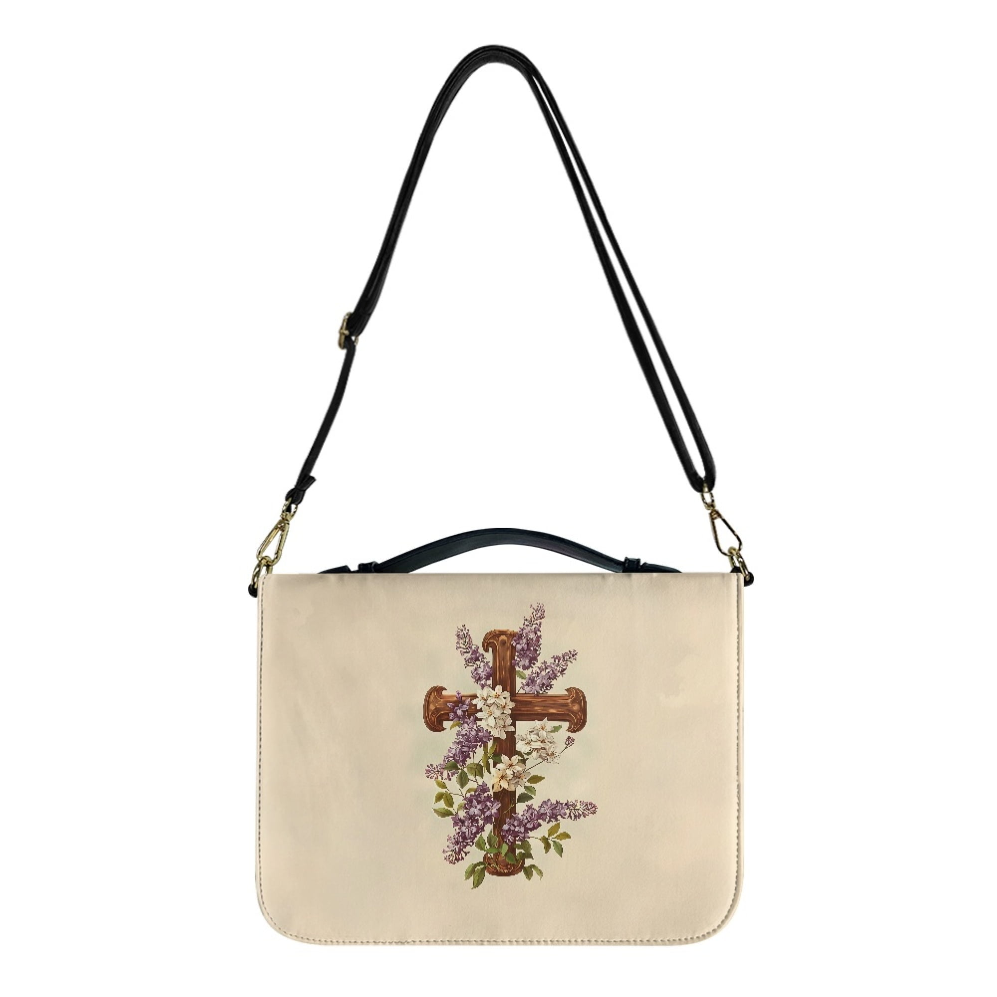 FOR U DESIGNS Cross Floral Bible Bags for Women Tote Washable Bible ...
