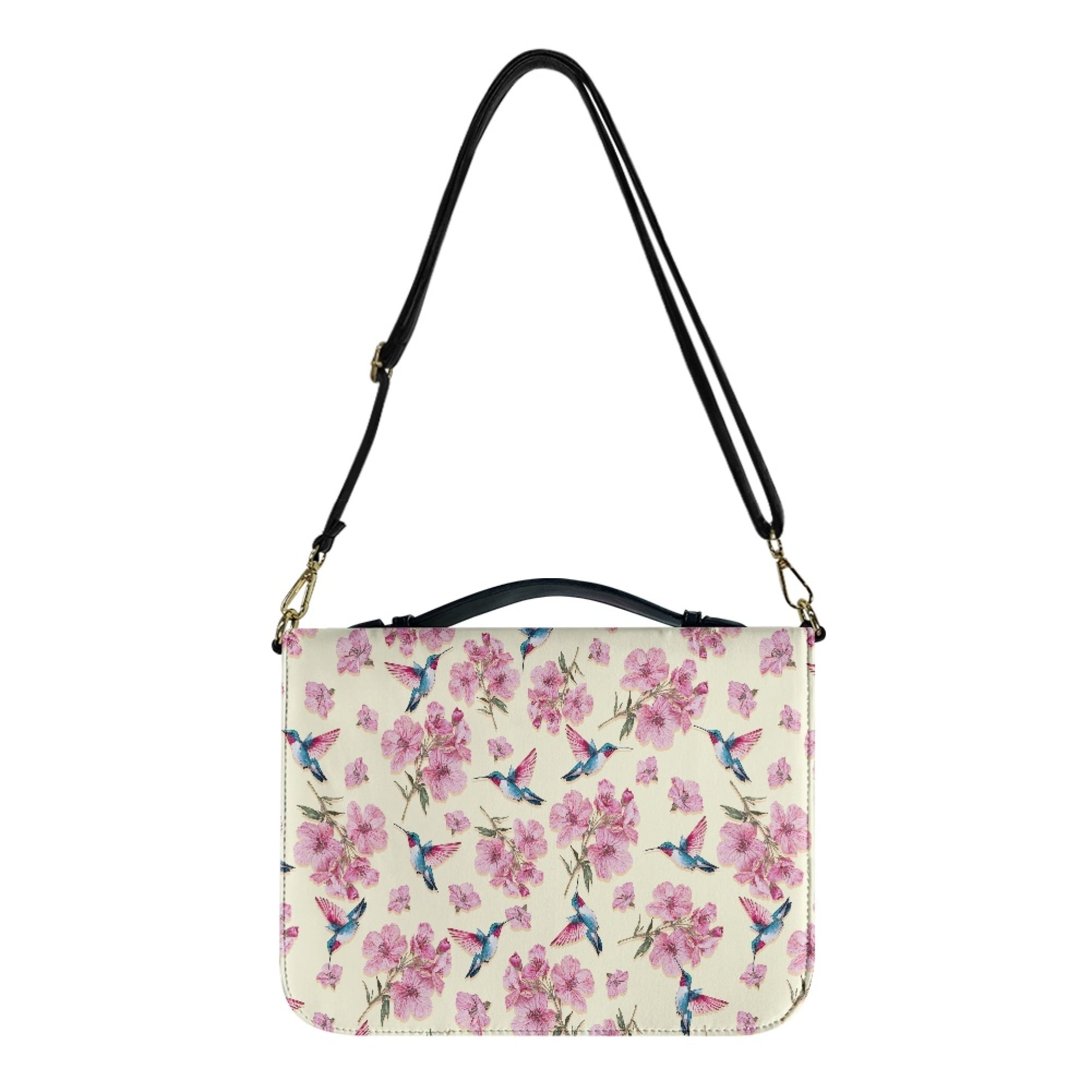 FOR U DESIGNS Floral Hummingbird Bible Cover Case for Women Size Medium with Adjustable Strap PU ...