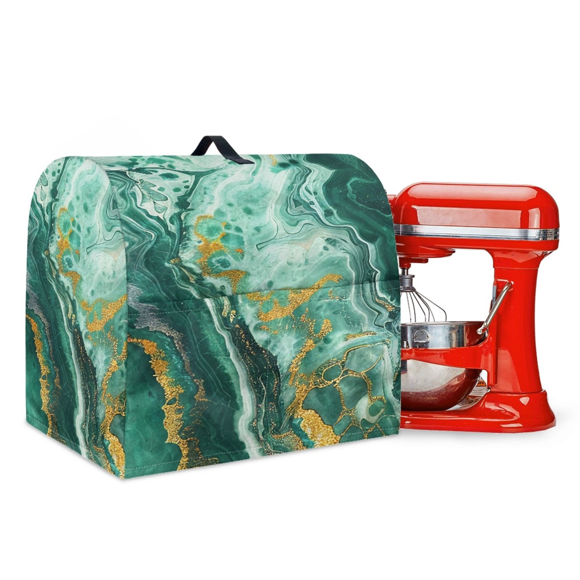 FOR U DESIGNS Green Gold Marble Kitchen Aid Mixer Cover Washable ...