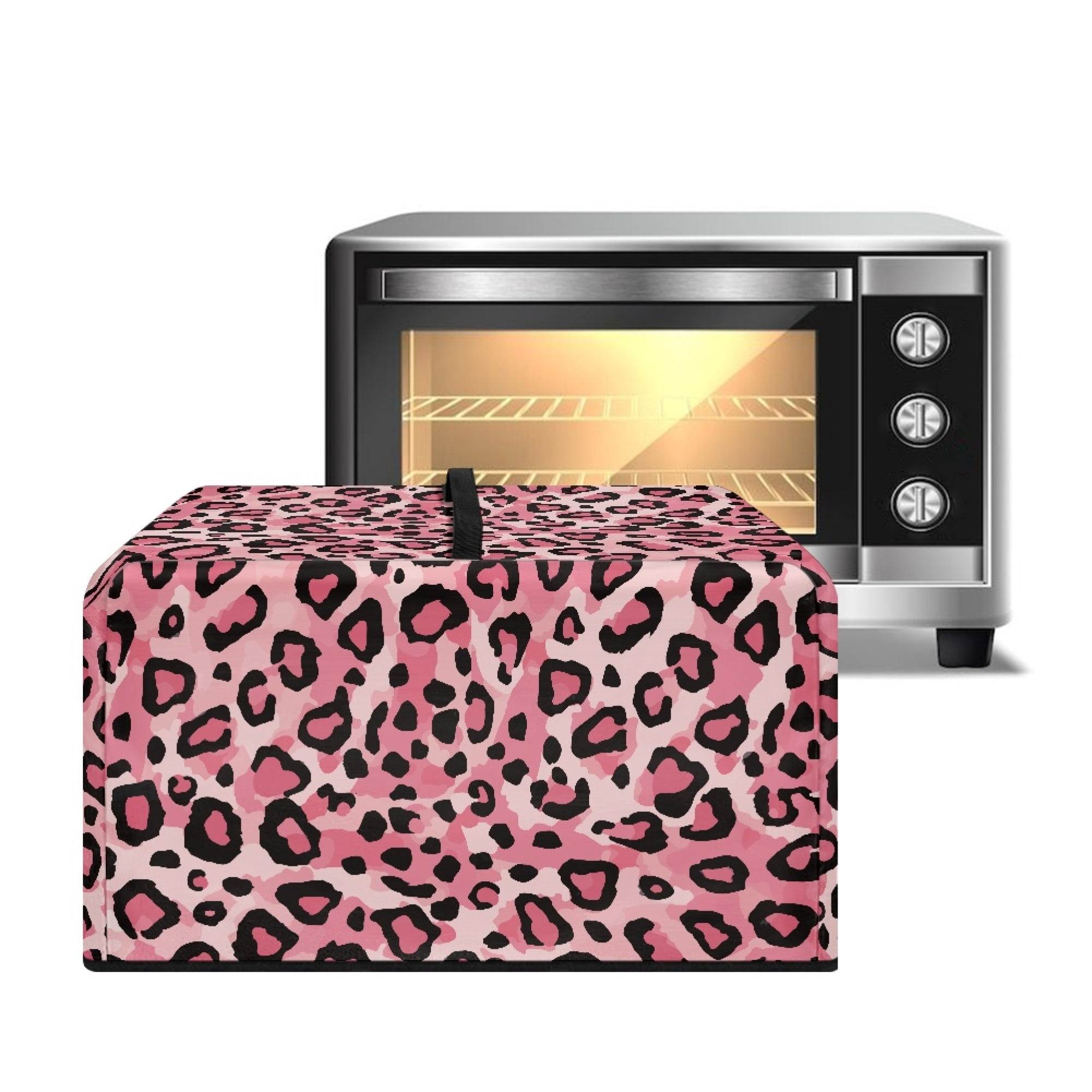 FOR U DESIGNS Leopard Pink Pattern Microwave Oven Cover Wear-Resistan ...