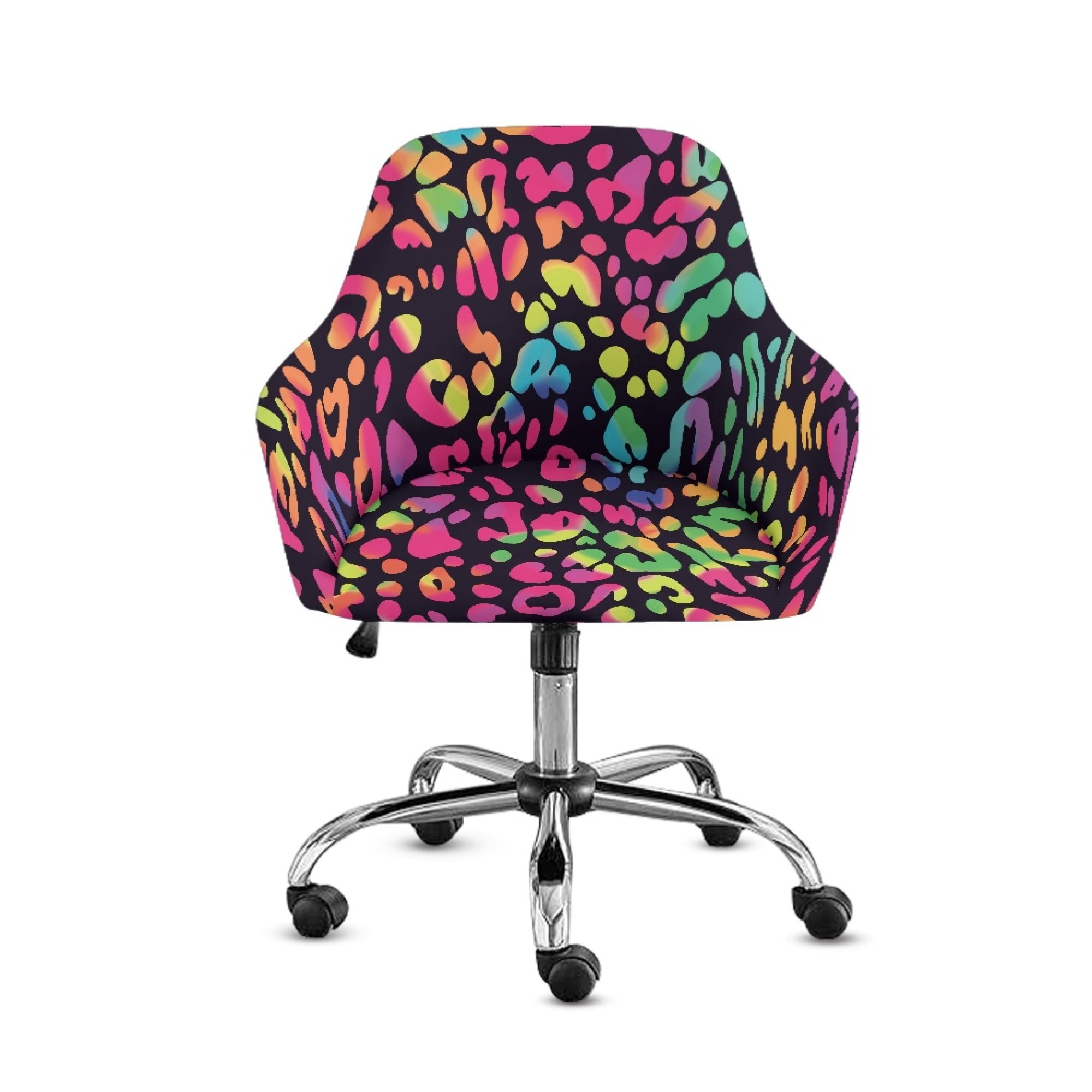 FOR U DESIGNS Rainbow Leopard Print Dining Chair Slipcovers Reusable ...