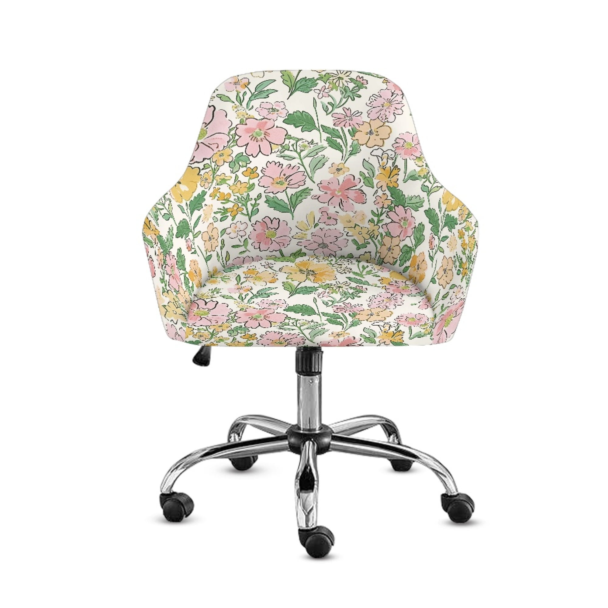 FOR U DESIGNS Small Flower Print Dining Chair Slipcovers Anti-Slip ...