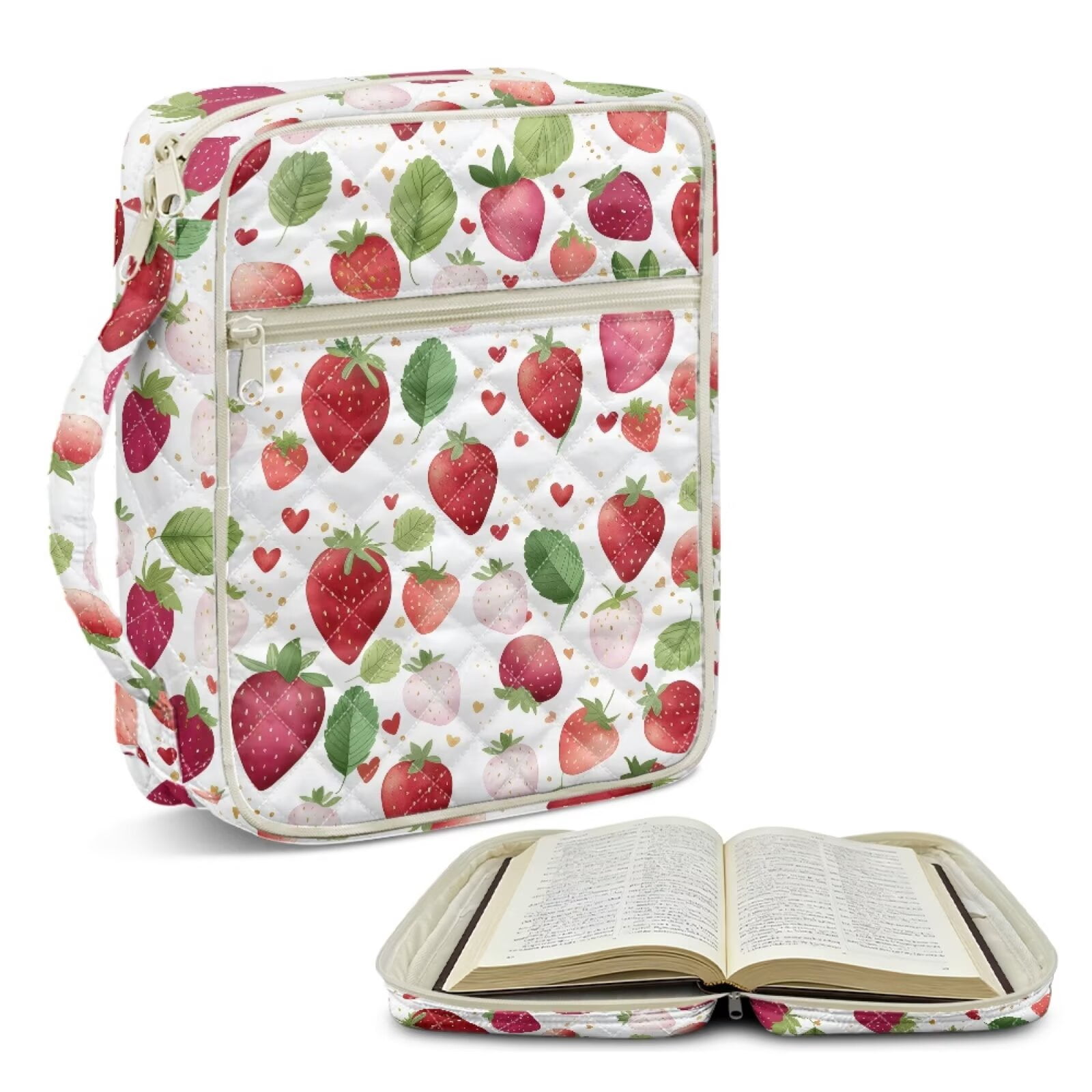 FOR U DESIGNS Strawberry Pattern Bible Cover Case Lightweight Bible ...