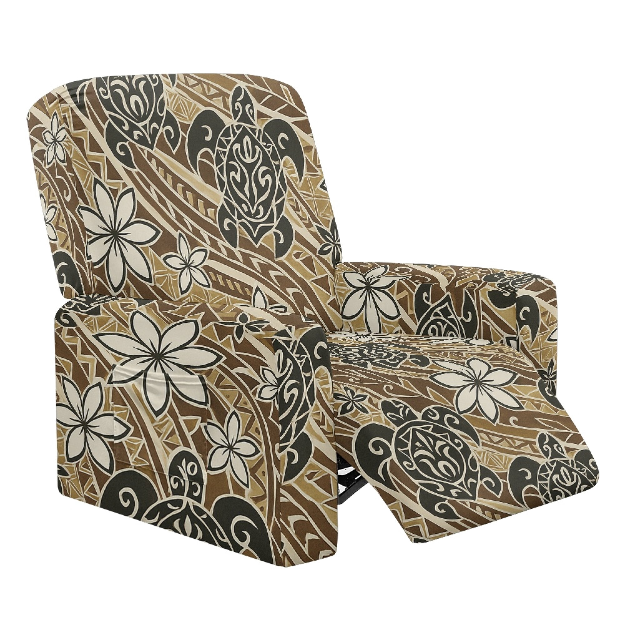 FOR U DESIGNS Turtle Plumeria Polynesian Tribel Pattern Recliner Chair ...
