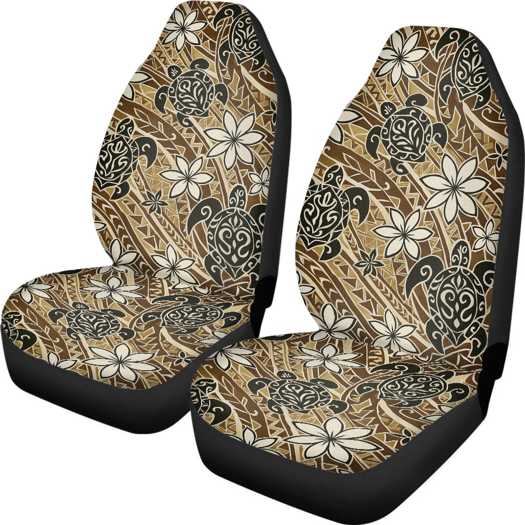 FOR U DESIGNS Turtle Polynesian Tribel Print Seat Covers for Cars ...