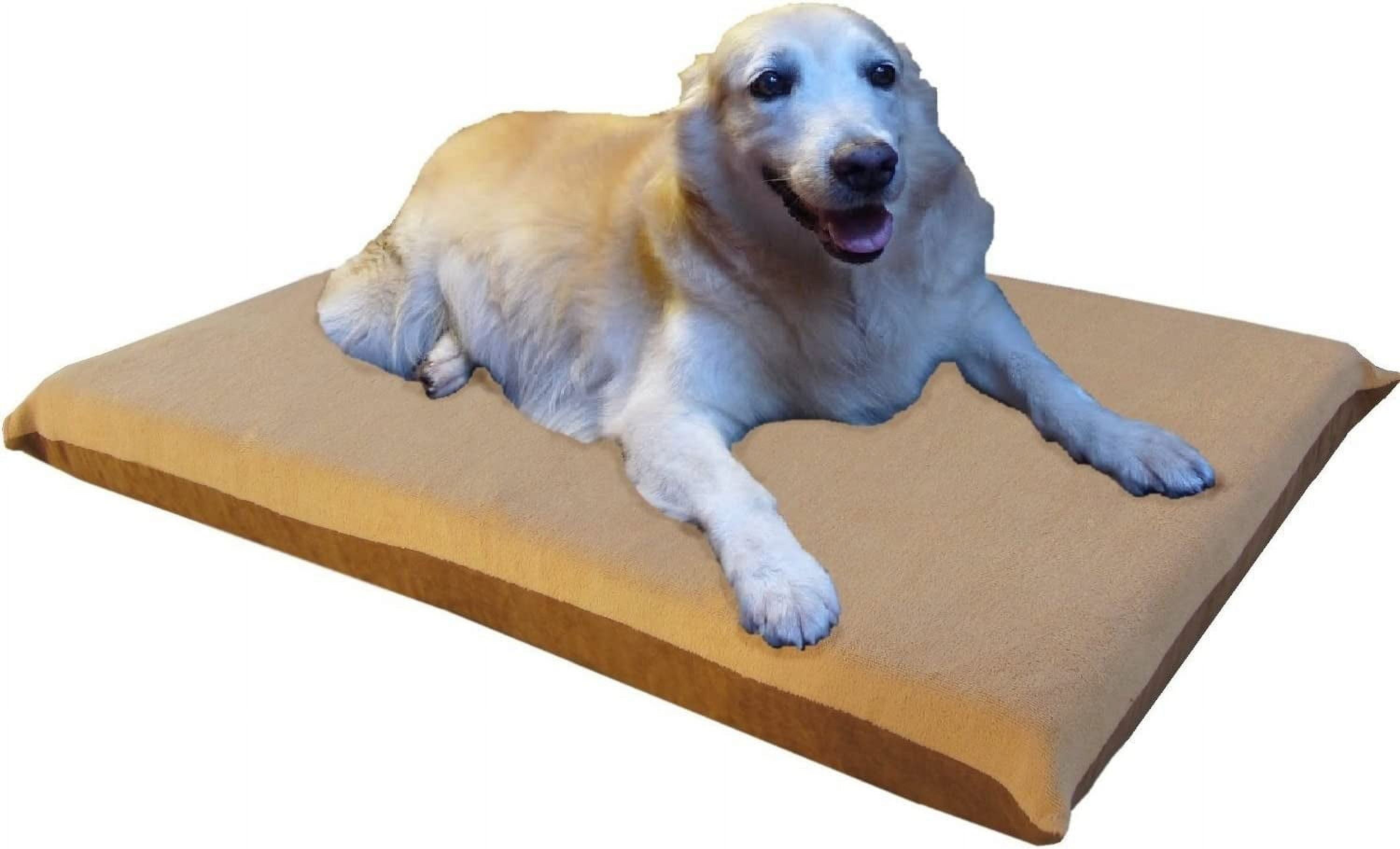 41"X27"X4" Beige Color Orthopedic Waterproof Memory Foam Pet Pad Bed ...
