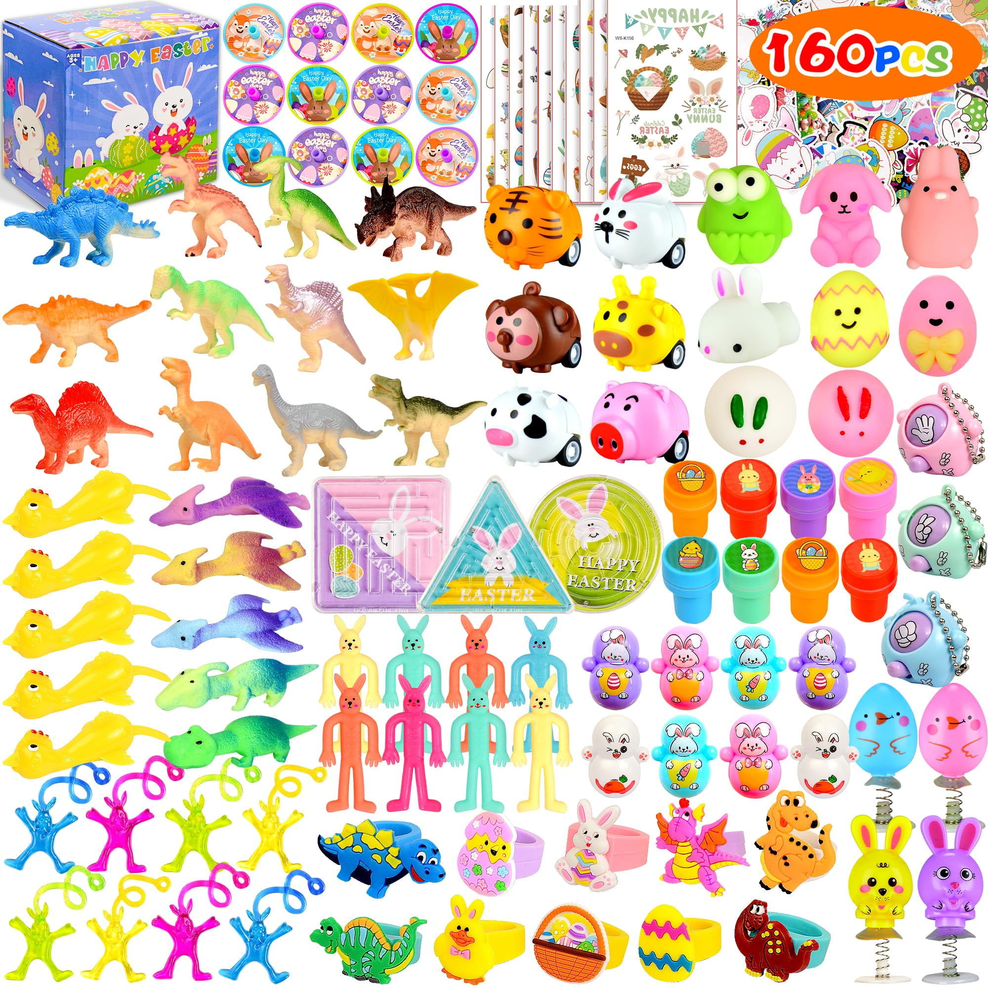 U-Goforst 160 PCS Easter Egg Fillers, Easter Basket Easter Party Favors ...